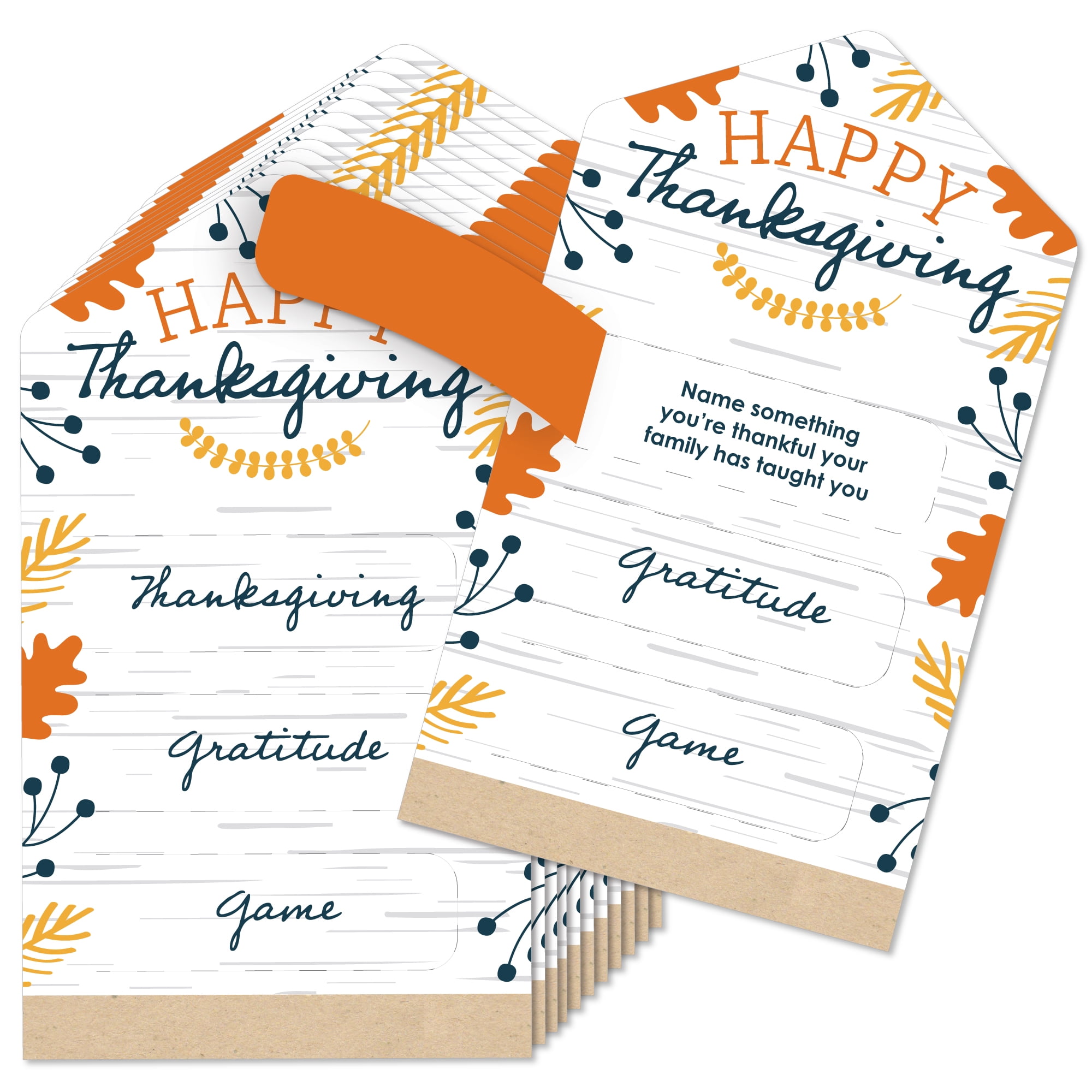 Big Dot of Happiness Happy Thanksgiving - Fall Harvest Party Game ...