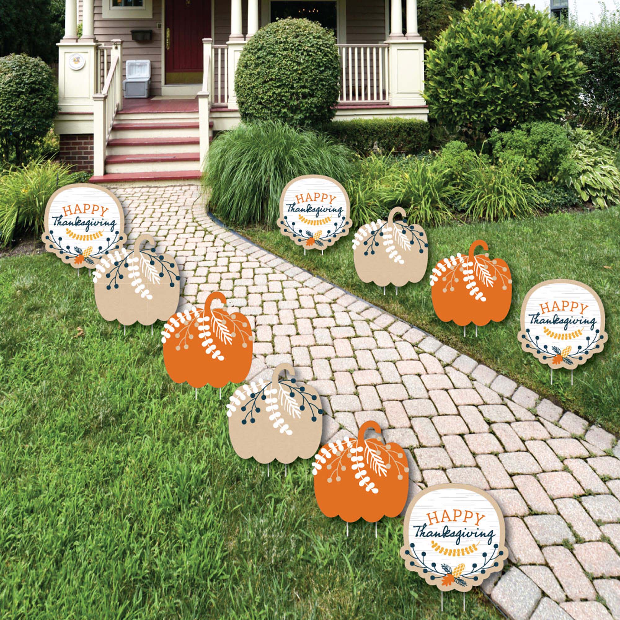 Big Dot of Happiness Thanksgiving Turkey - Turkey Lawn Decorations ...