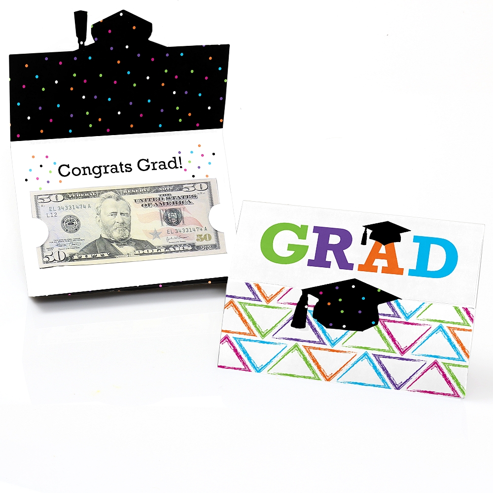 Big Dot of Happiness Hats Off Grad - Graduation Party Money and Gift ...