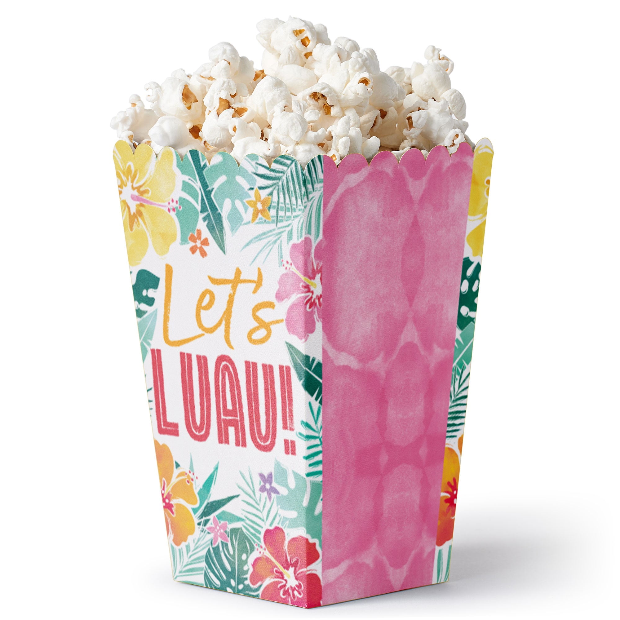 Big Dot of Happiness Hawaiian Luau Popcorn Boxes, Tropical Floral ...