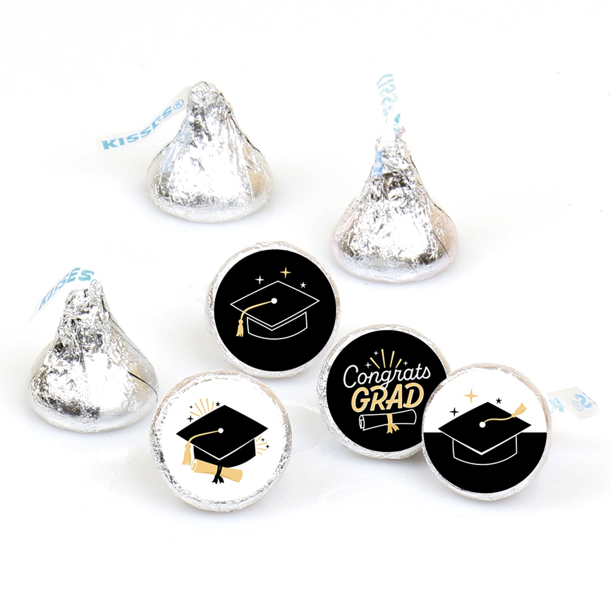 Big Dot of Happiness Hello College Graduation Party Round Candy Sticker ...