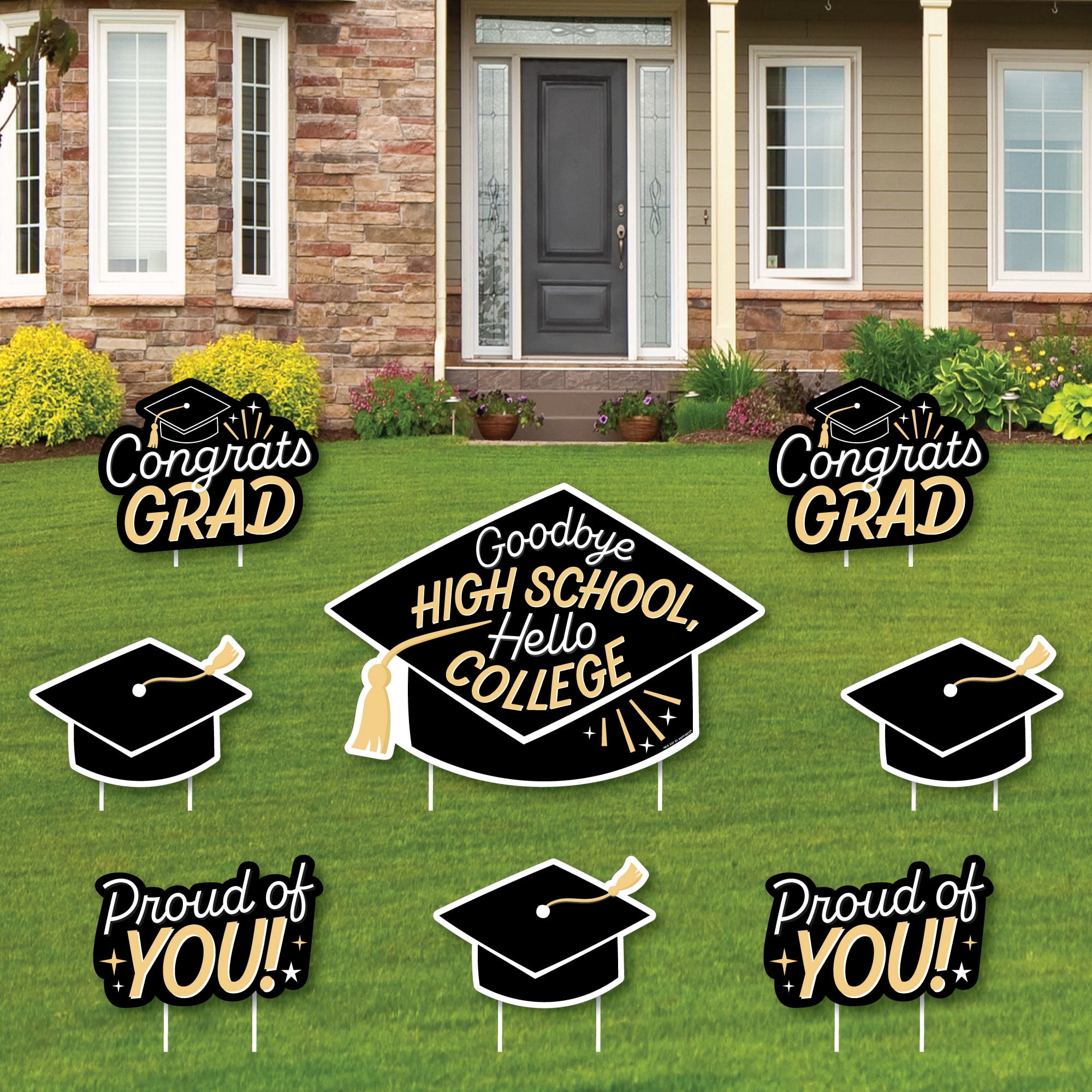 Big Dot of Happiness Hello College Outdoor Decorations - Graduation ...