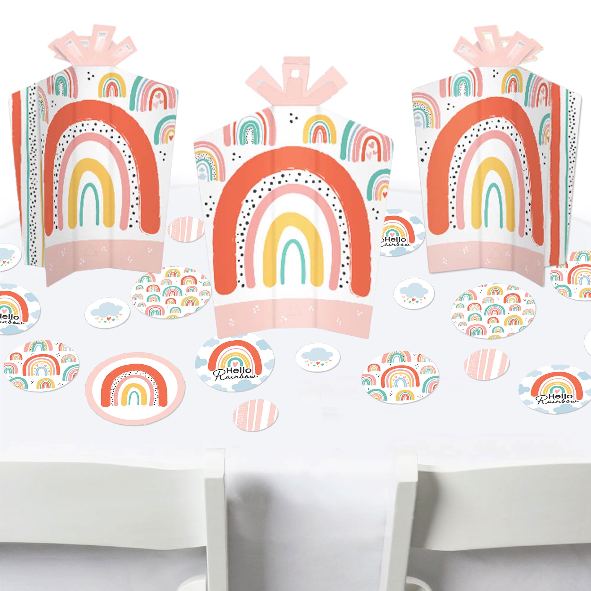 Big Dot of Happiness Hello Rainbow - Boho Baby Shower and Birthday ...