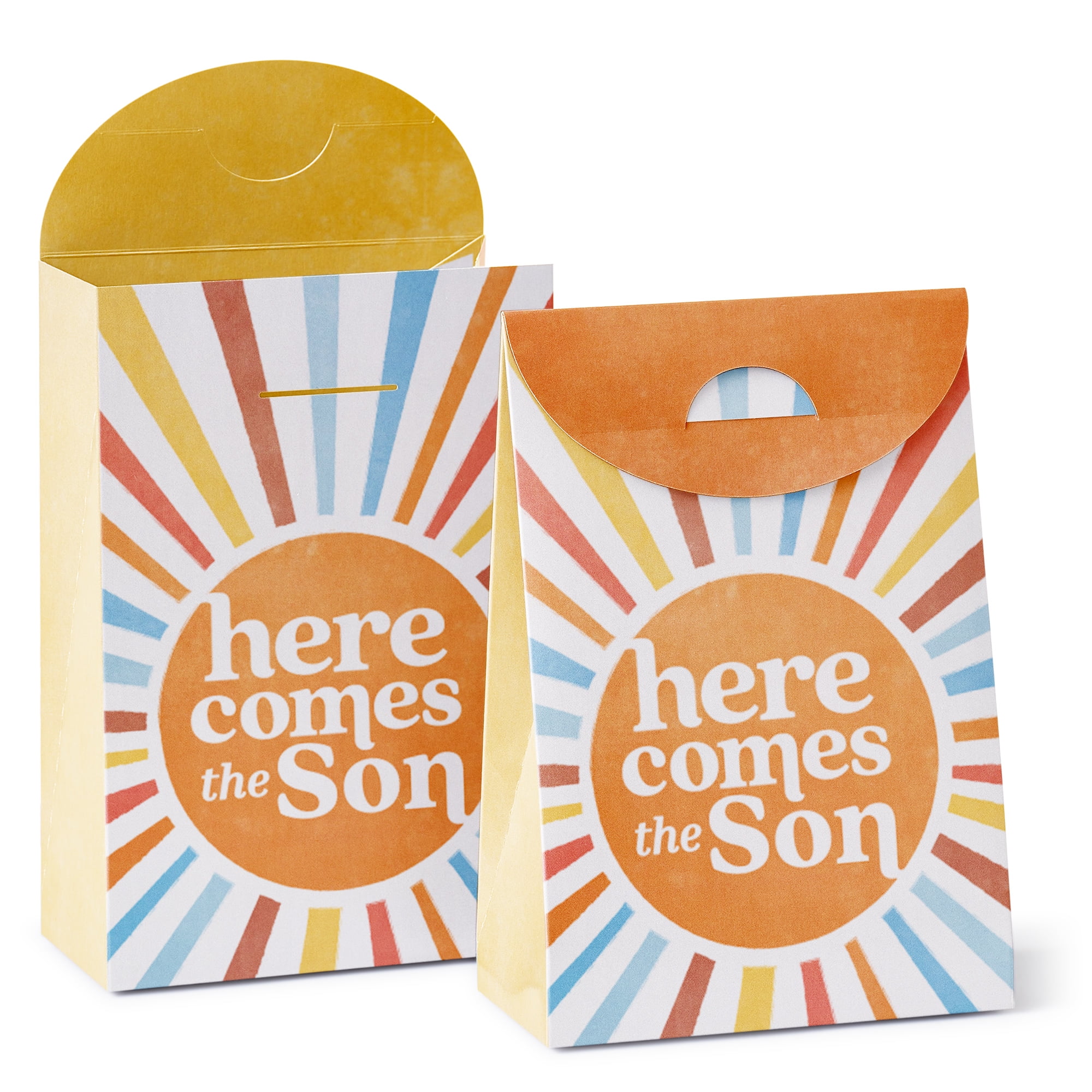 Big Dot of Happiness Here Comes The Son Favor Boxes, Boy Boho Baby ...