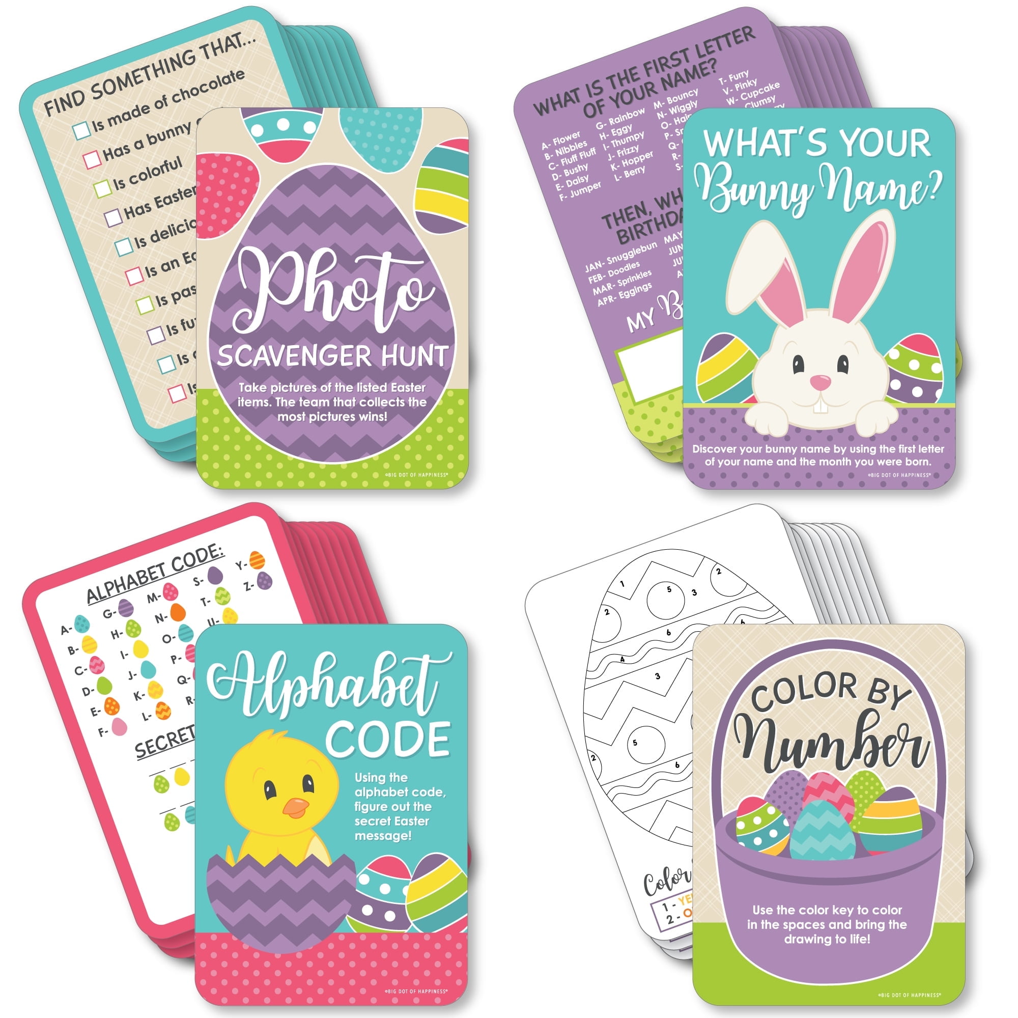 Big Dot of Happiness Hippity Hoppity - 4 Easter Bunny Party Games - 10 ...