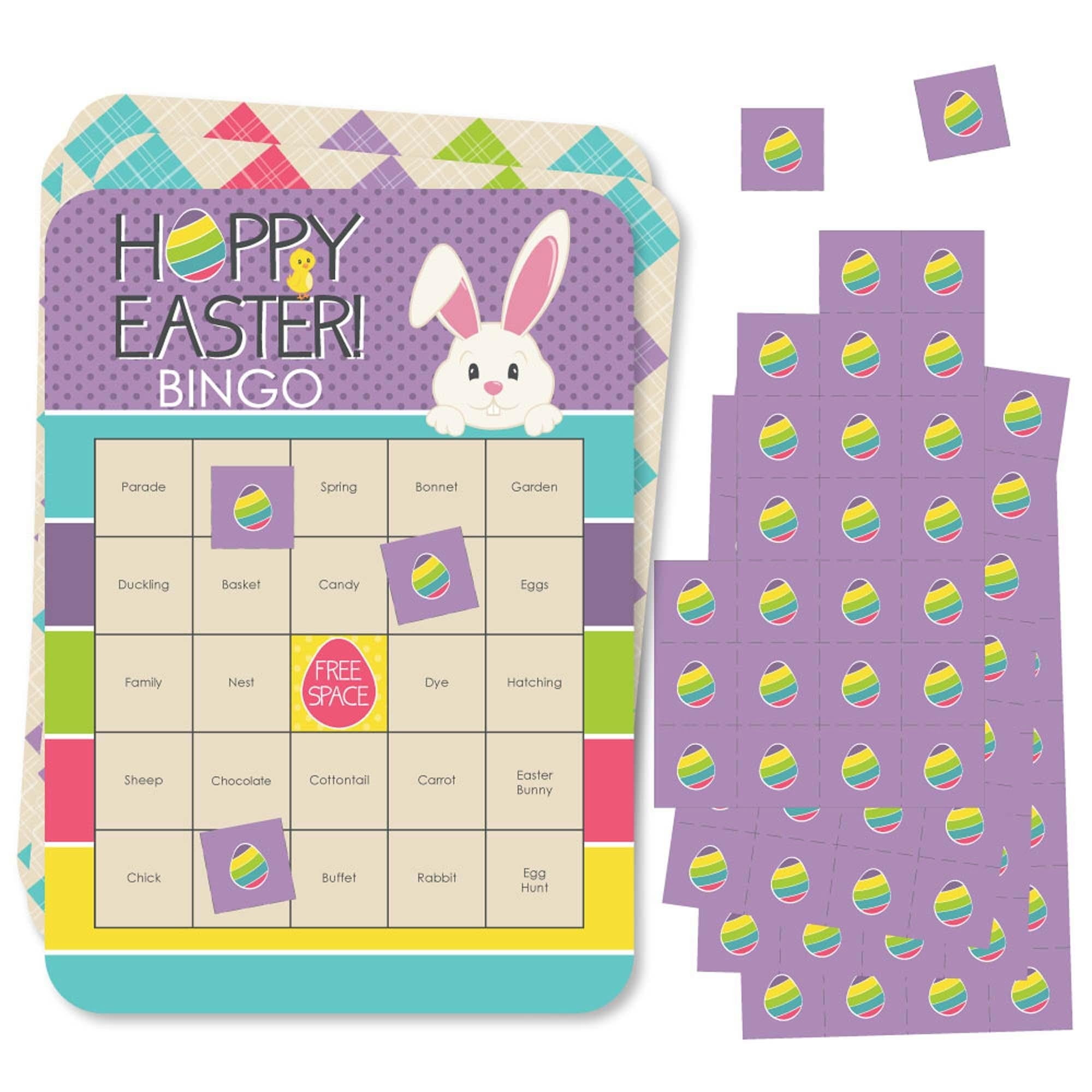 Big Dot of Happiness Hippity Hoppity - Bingo Cards and Markers - Easter ...