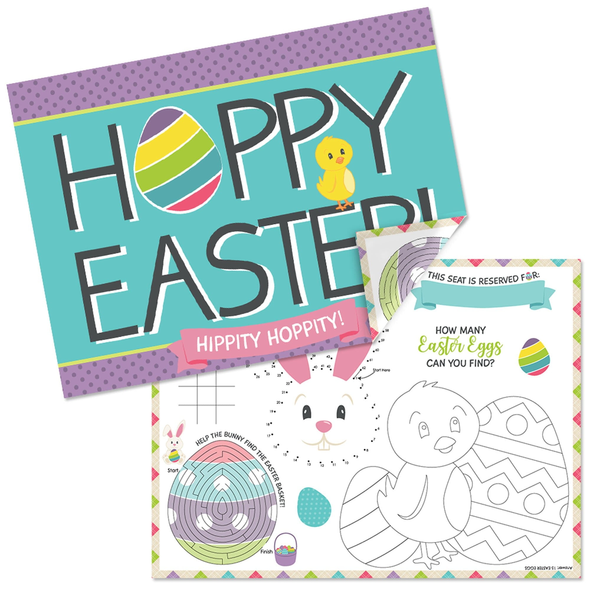 Big Dot of Happiness Hippity Hoppity - Paper Easter Bunny Party ...