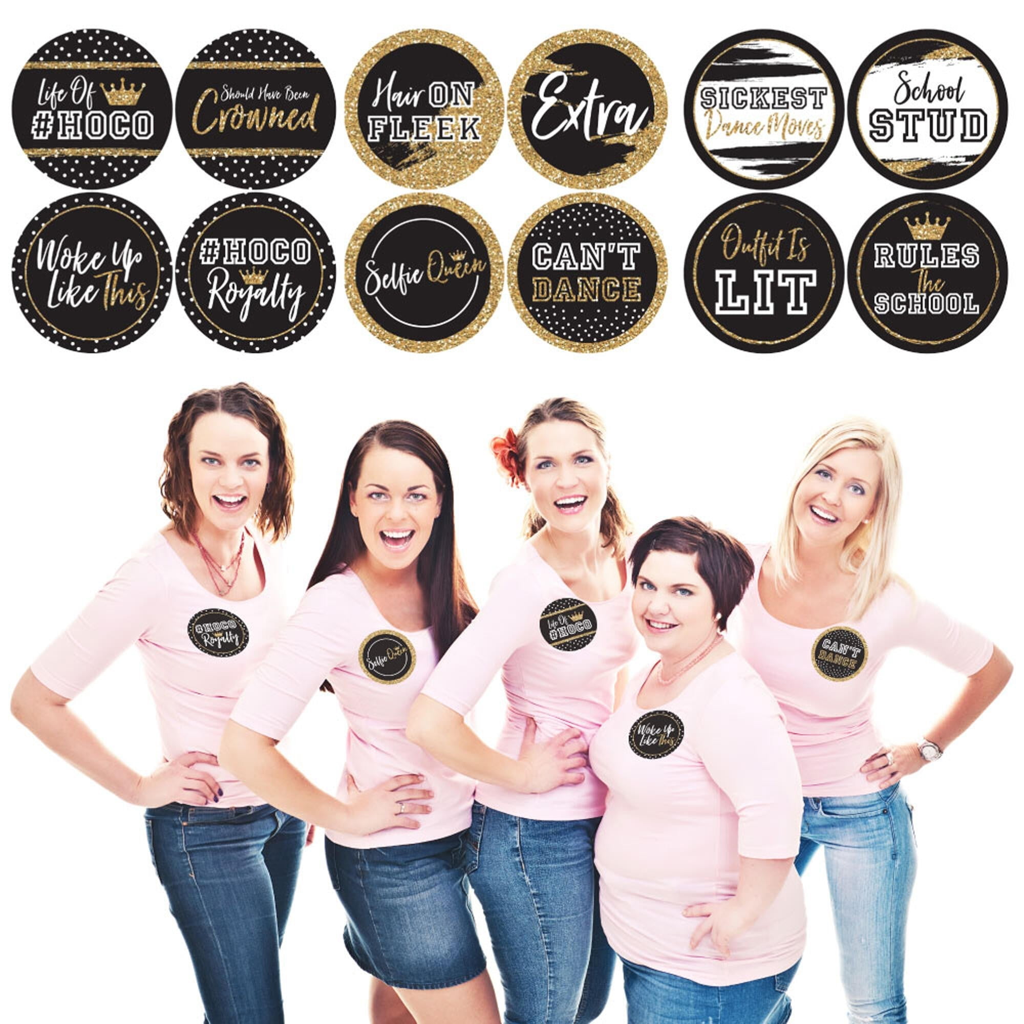 Big Dot of Happiness Hoco Dance - Homecoming Funny Name Tags - Party ...