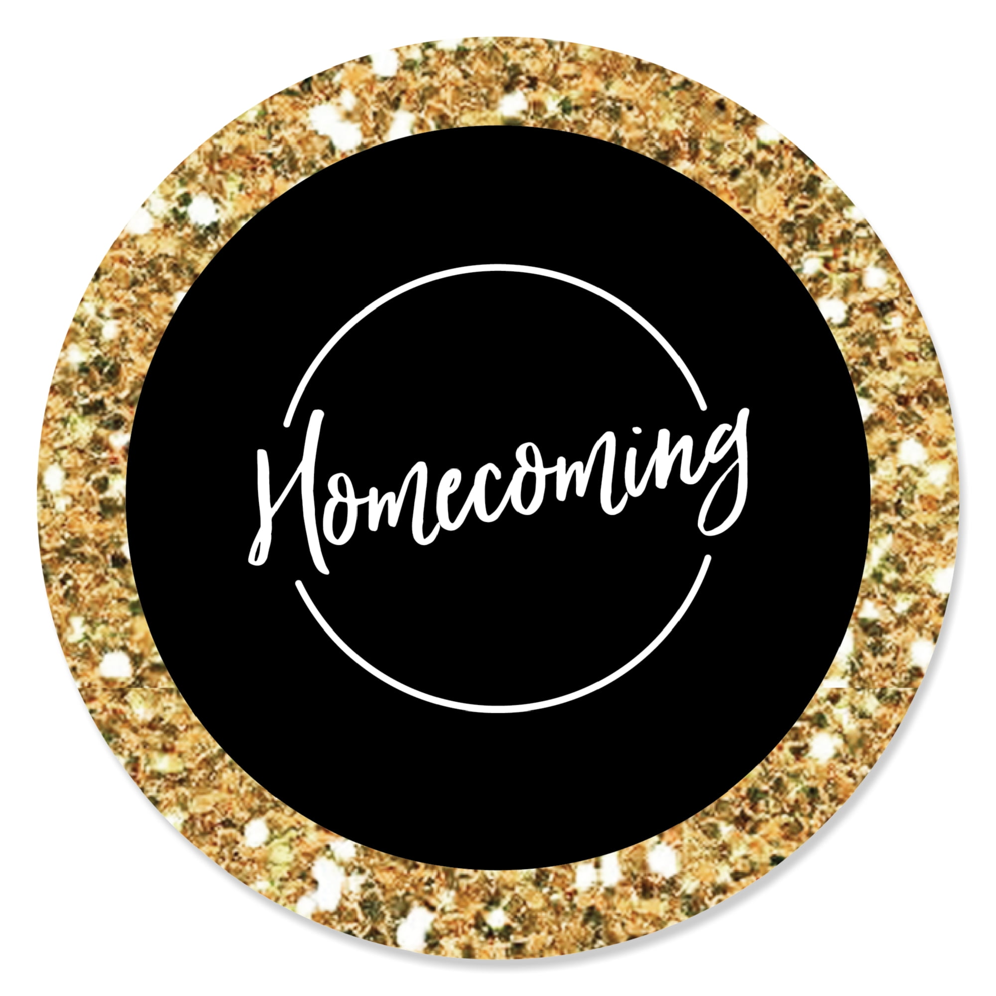 Big Dot of Happiness Hoco Dance - Round Homecoming Circle Sticker ...