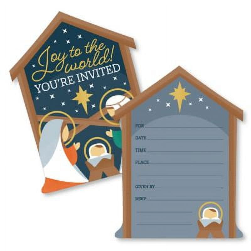 Big Dot of Happiness Holy Nativity - Shaped Fill-In Invitations ...