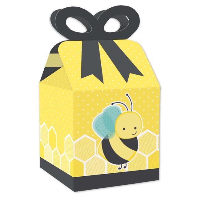 Big Dot of Happiness Honey Bee - Square Favor Gift Boxes - Baby Shower ...