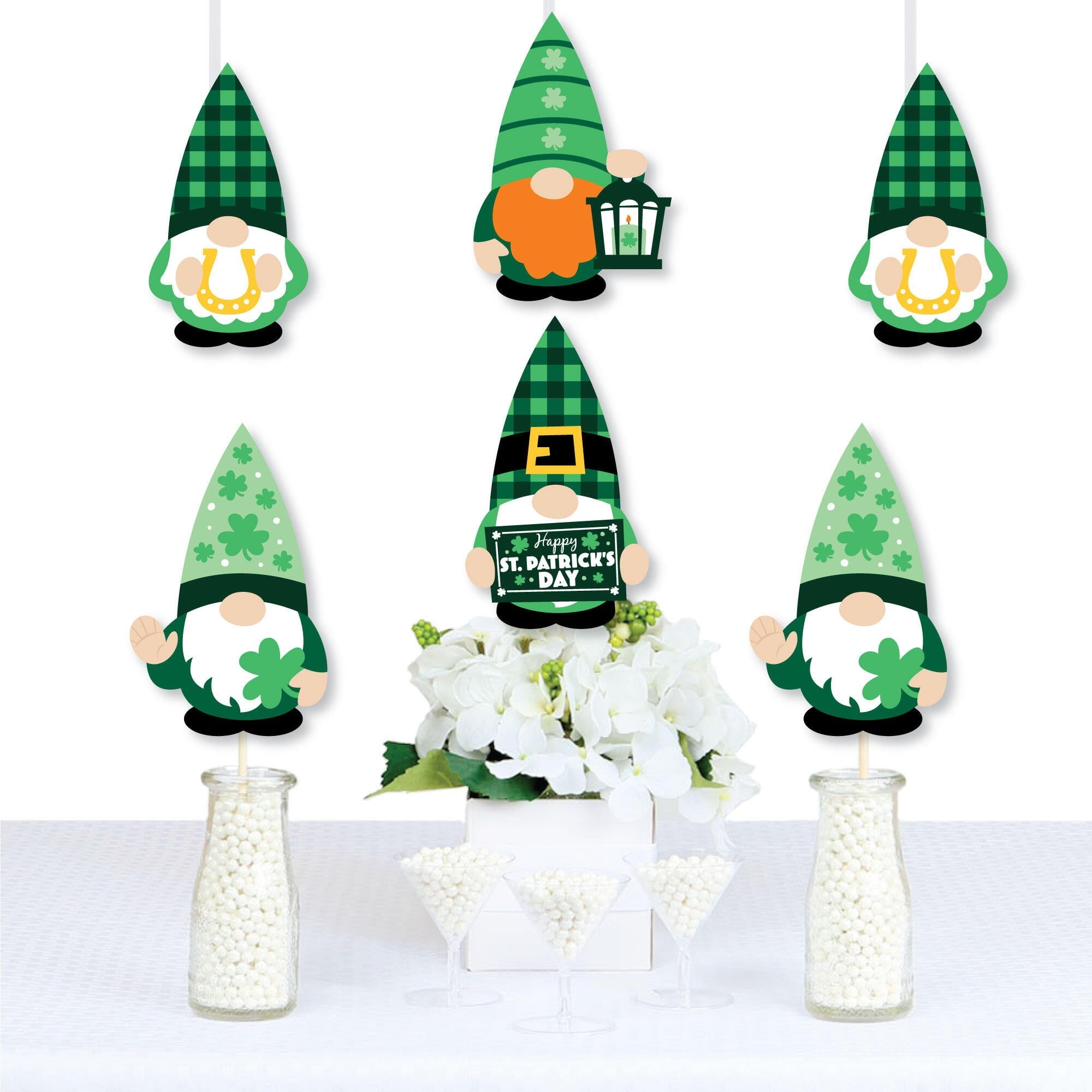 Big Dot of Happiness Irish Gnomes - Decorations DIY St. Patrick's Day ...