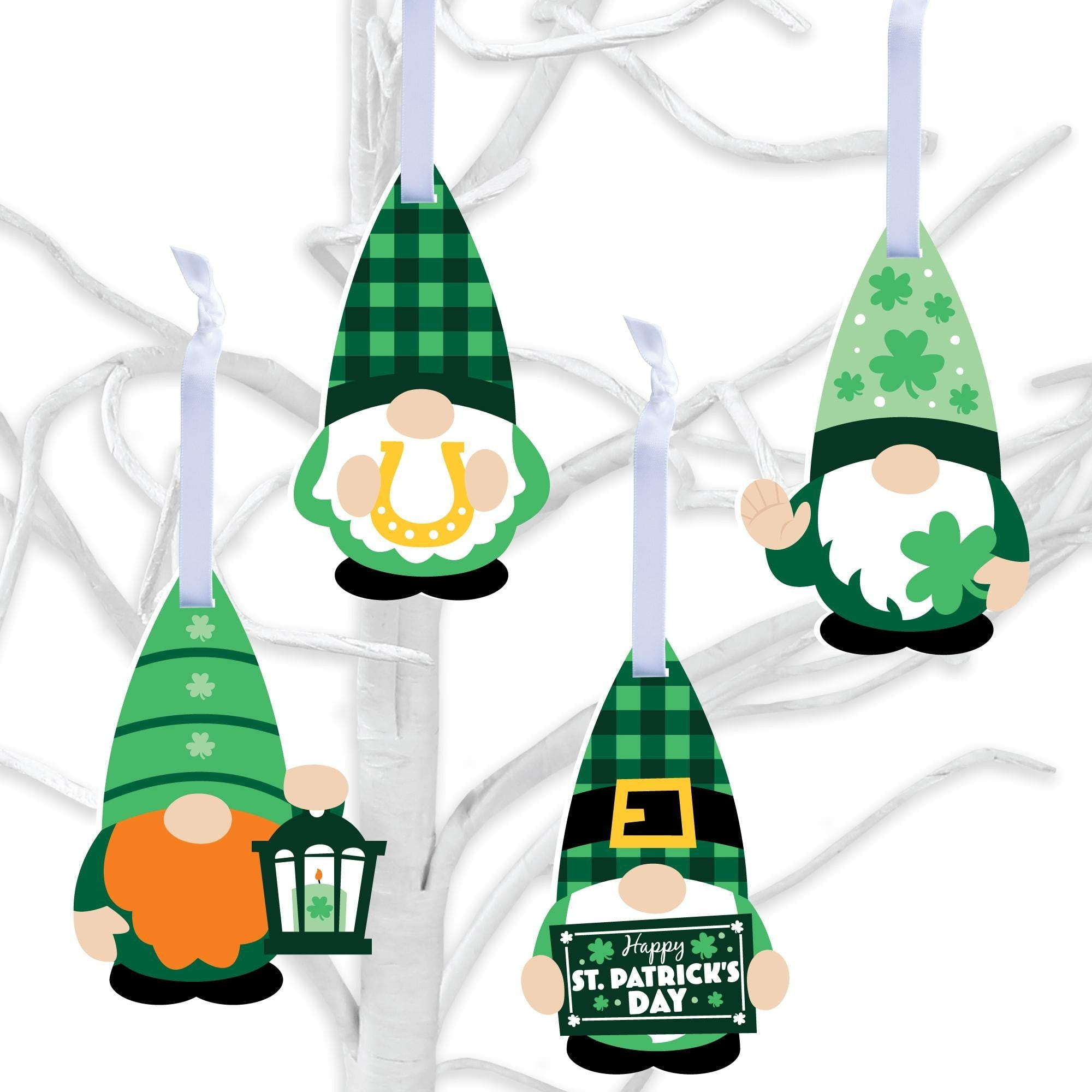 Big Dot of Happiness Irish Gnomes, St. Patrick's Day Tree Ornaments ...