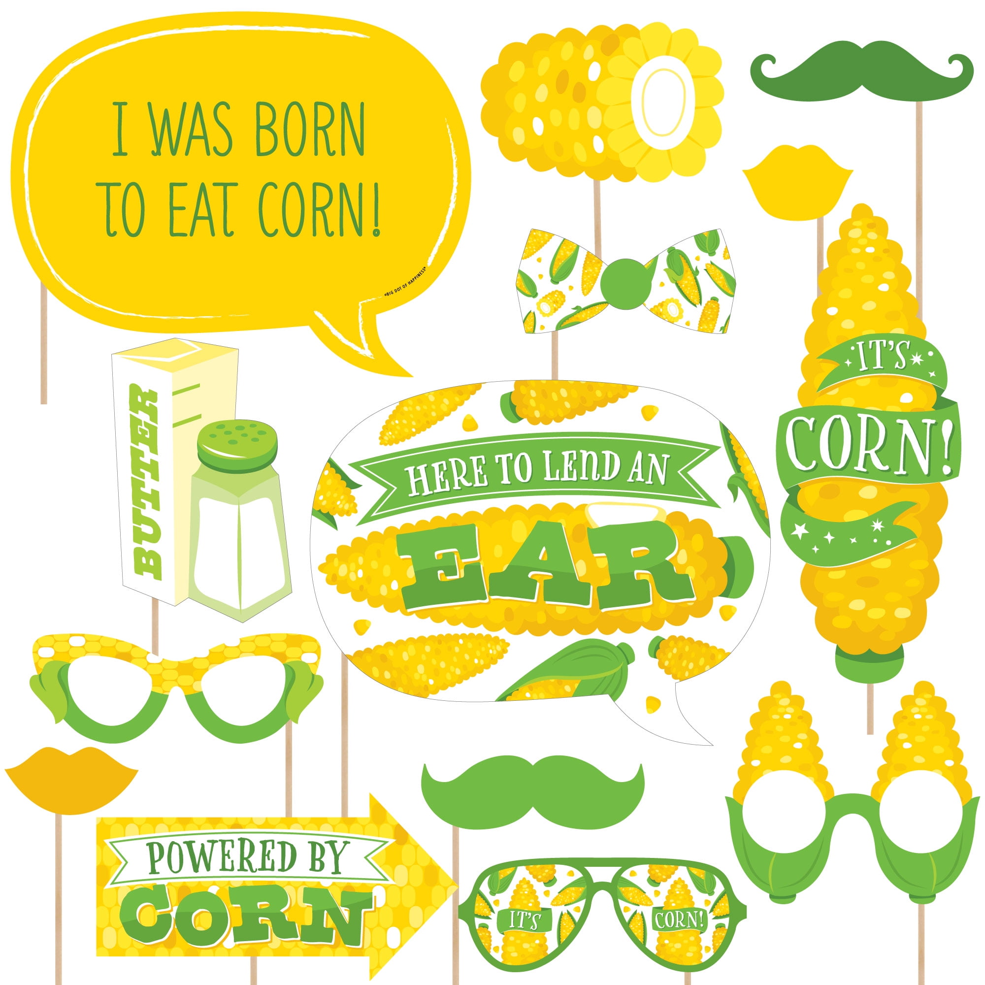 Big Dot of Happiness It's Corn - Fall Harvest Party Photo Booth Props ...