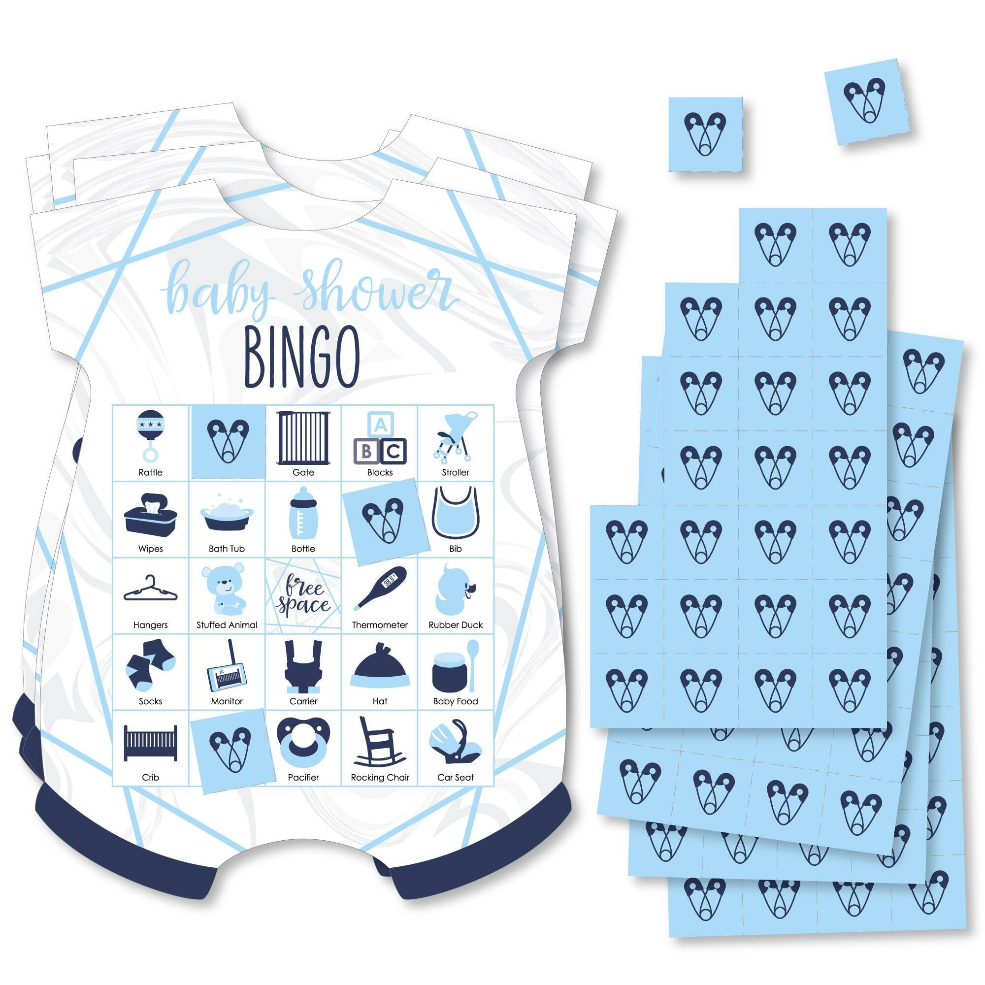 Big Dot of Happiness It’s Twin Boys - Picture Bingo Cards and Markers ...