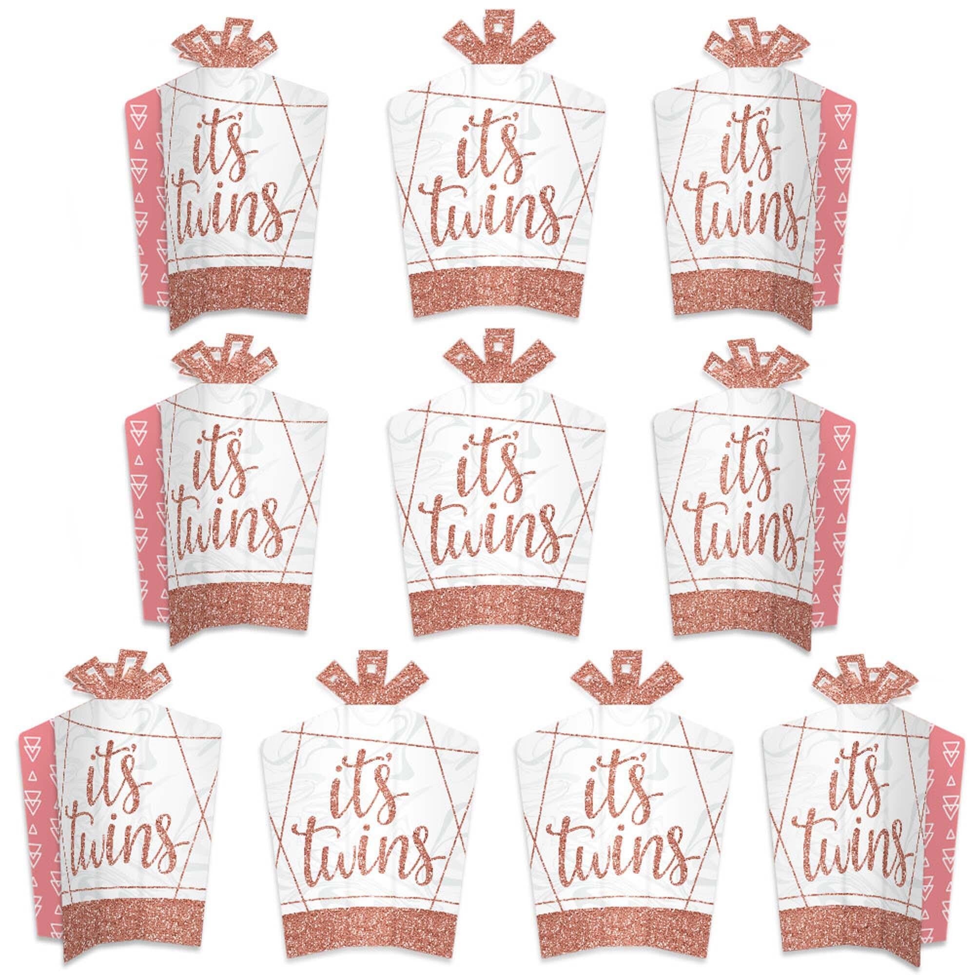 Big Dot of Happiness It's Twin Girls - Table Decorations - Pink and ...