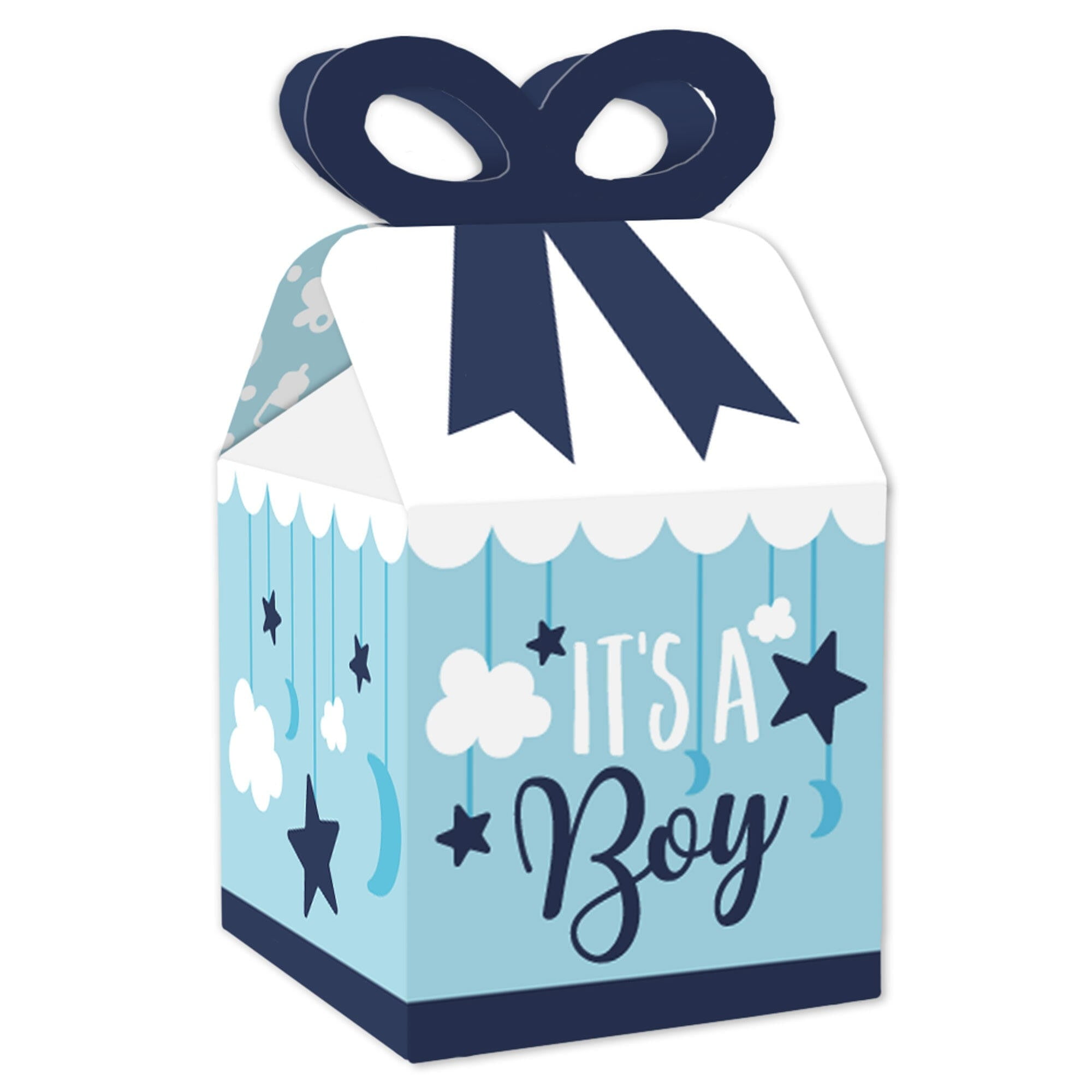 Big Dot of Happiness It's a Boy - Square Favor Gift Boxes - Blue Baby ...