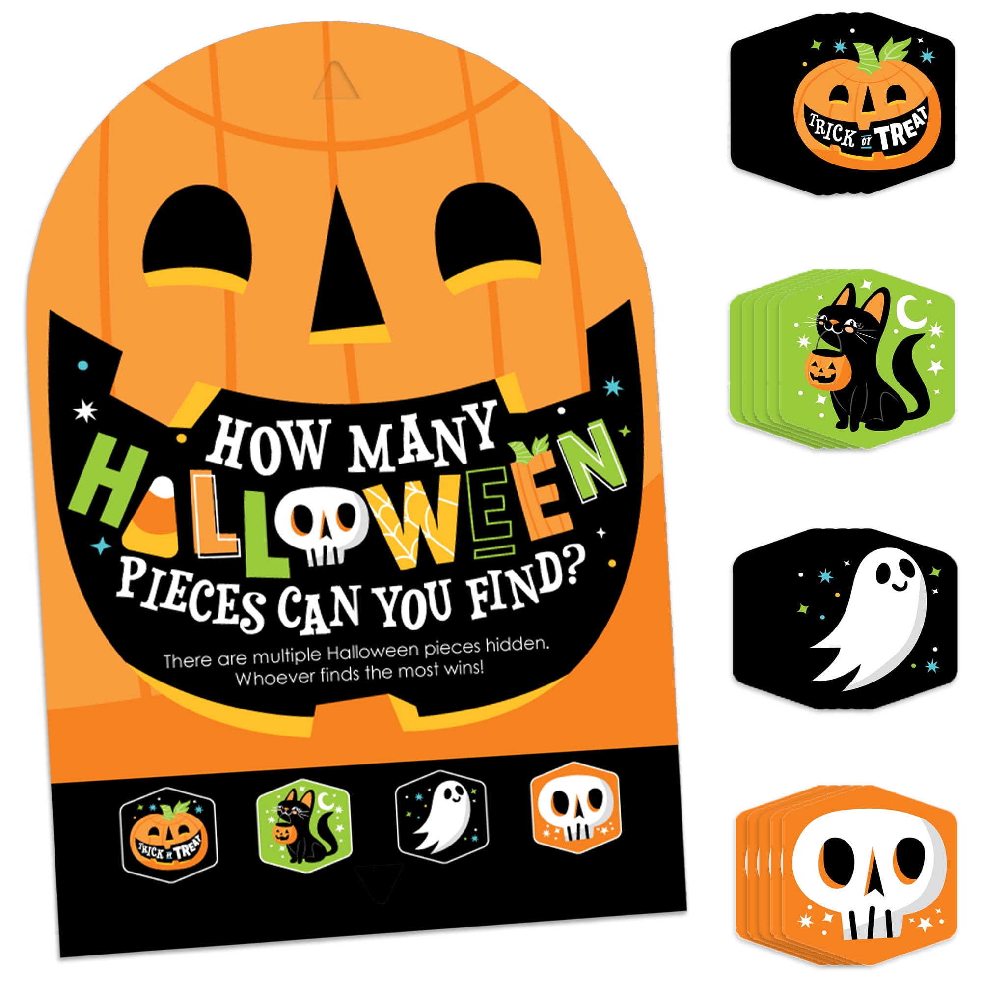 Big Dot of Happiness Jack-O'-Lantern Halloween Scavenger Hunt Game ...
