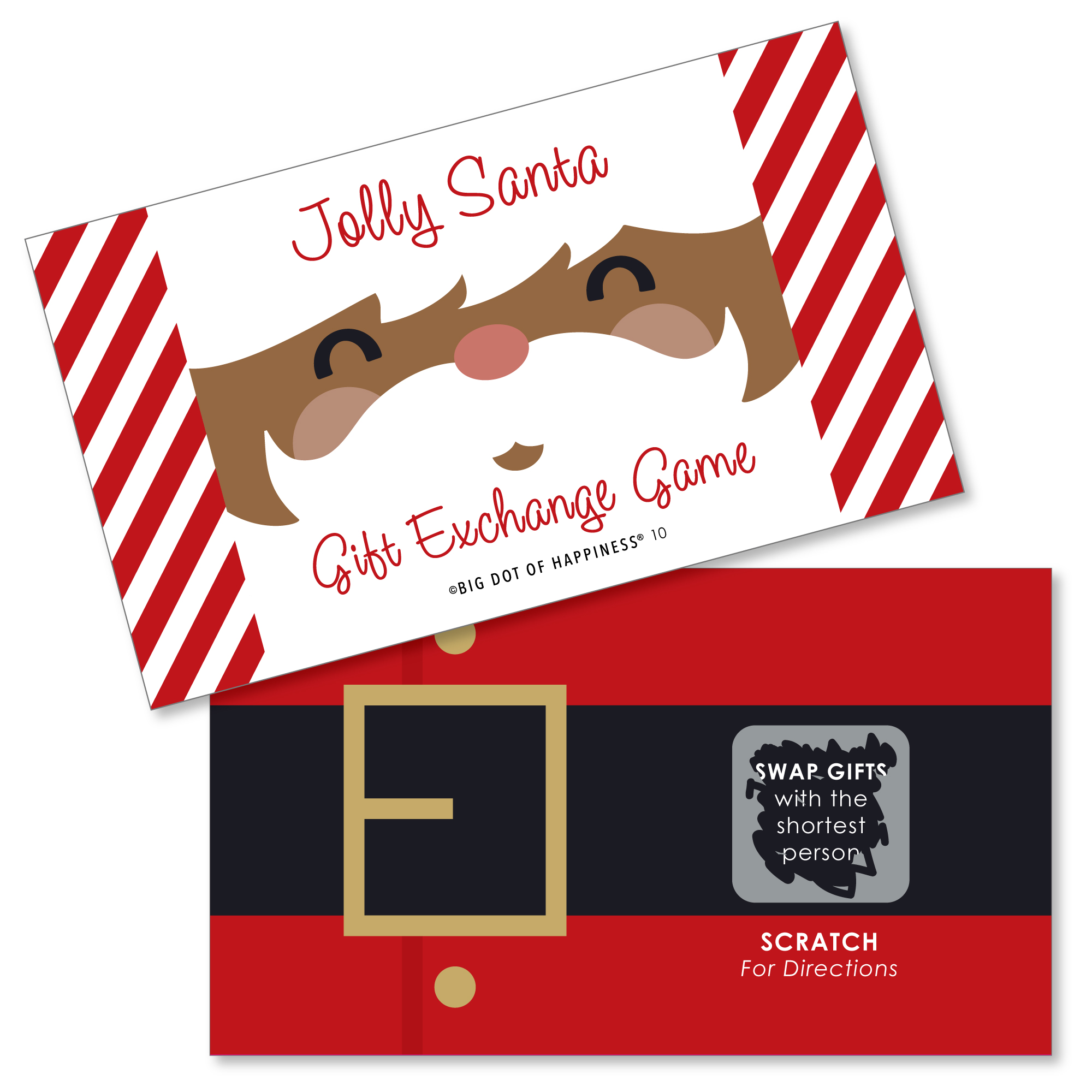 Big Dot of Happiness Jolly Santa Claus - Christmas Party White Elephant ...