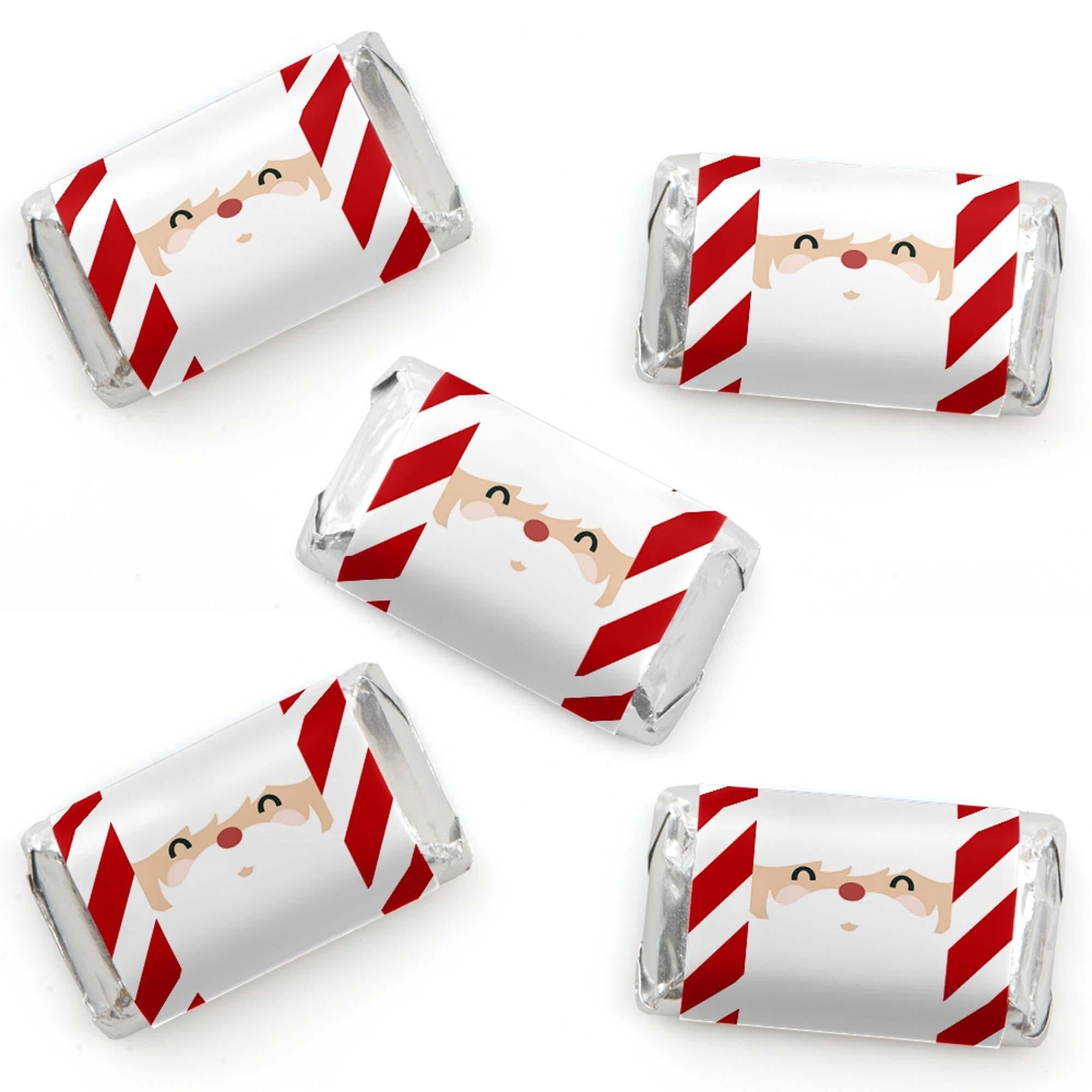 Big Dot of Happiness Jolly Santa Claus - Mini Candy Bar Wrappers ...