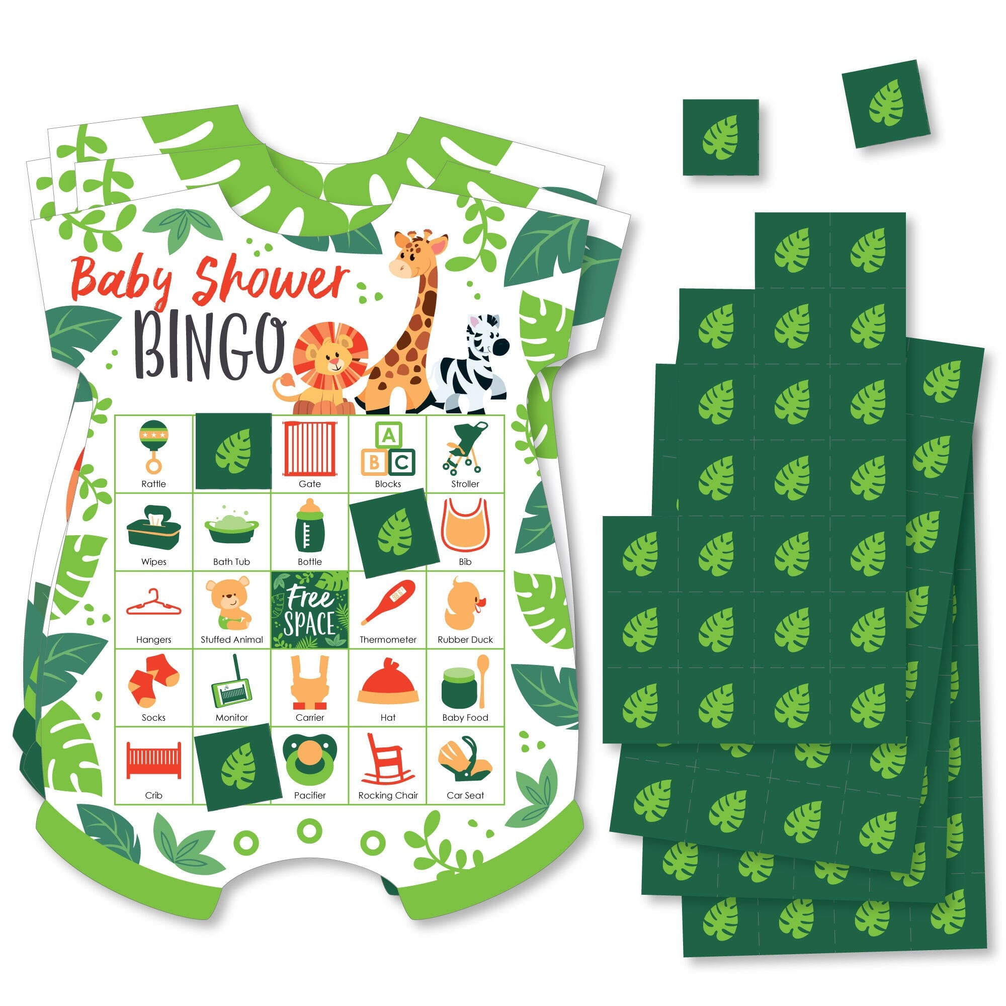 Big Dot of Happiness Jungle Party Animals - Picture Bingo Cards and ...