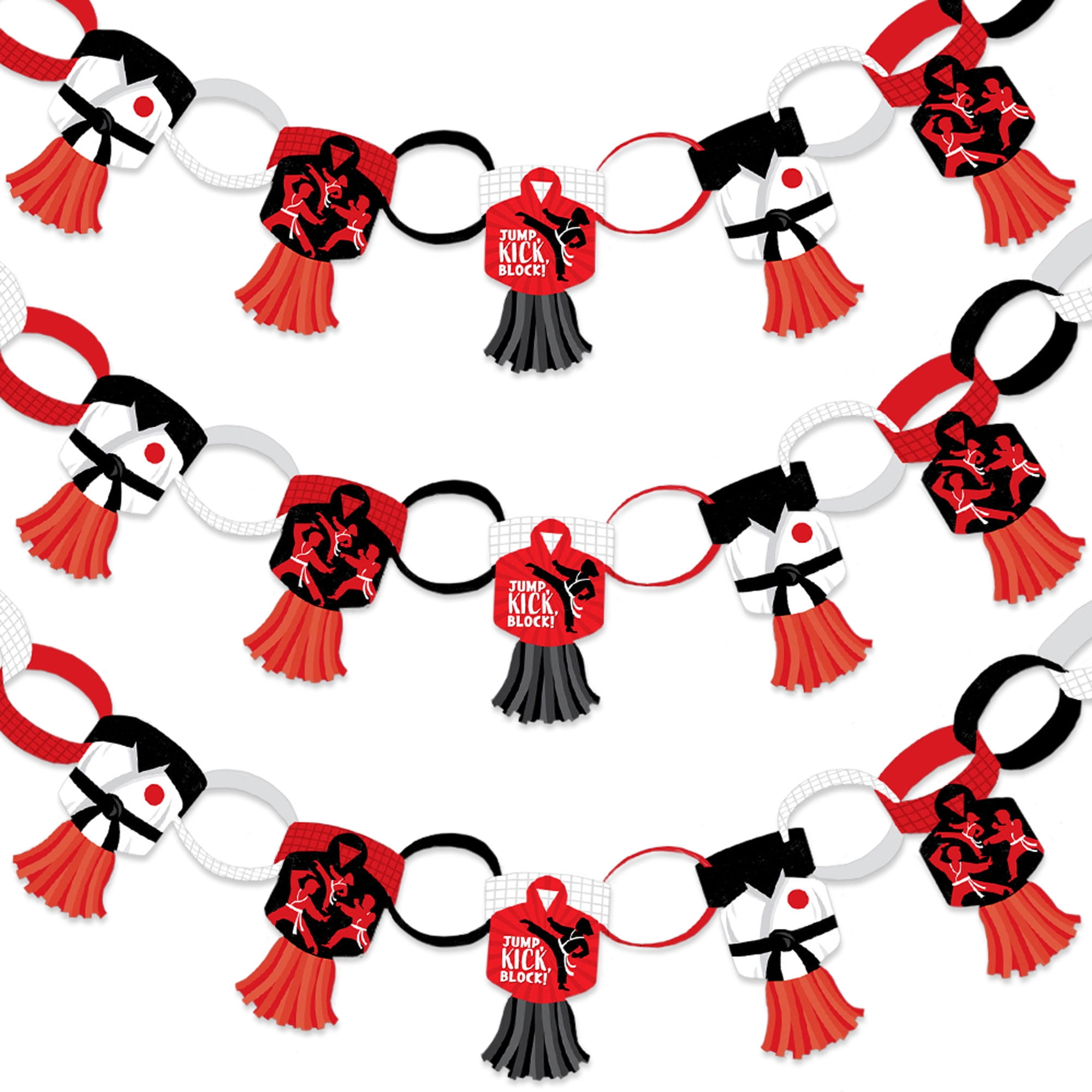 Big Dot of Happiness Karate Master - 90 Chain Links and 30 Paper ...