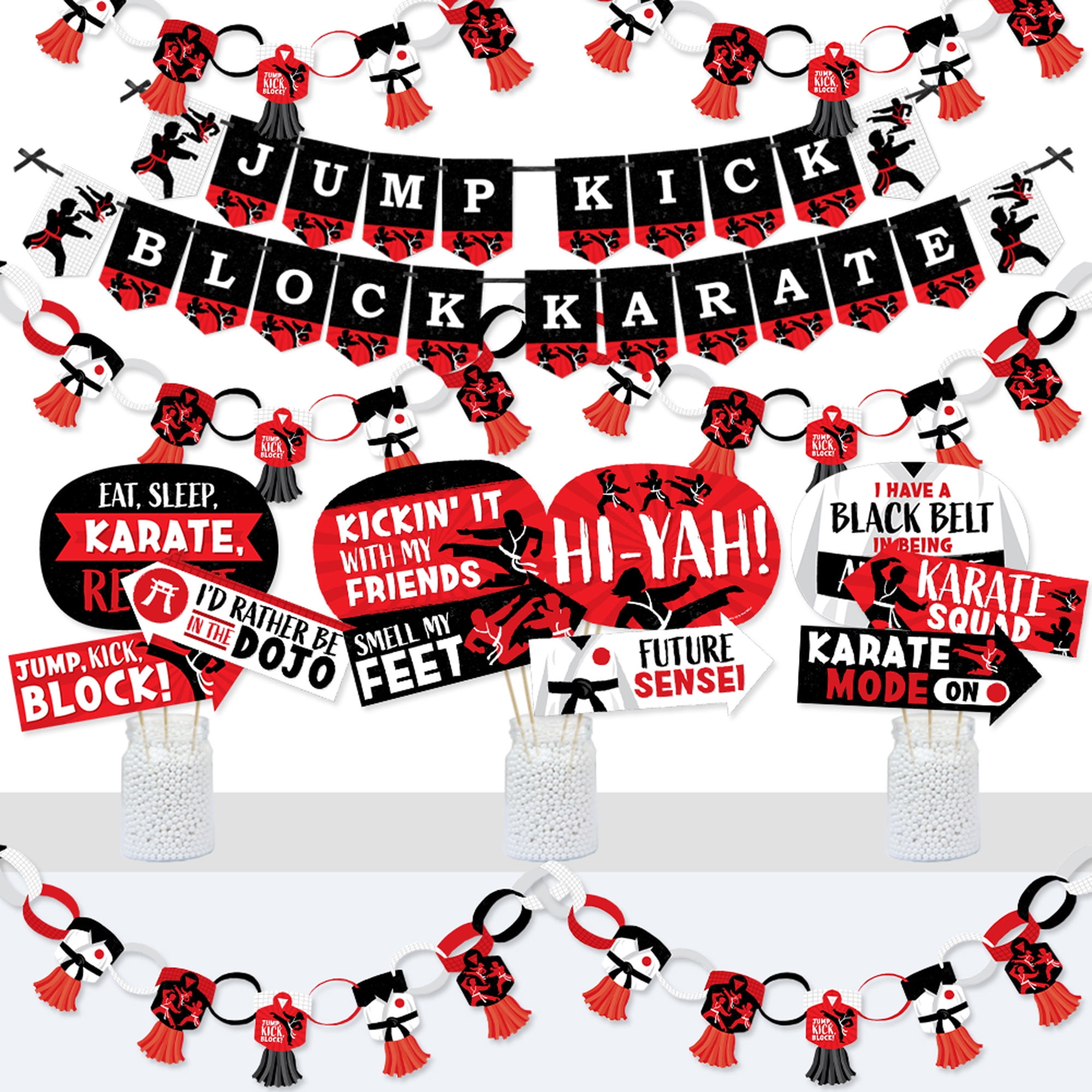 Big Dot of Happiness Karate Master - Banner and Photo Booth Decorations ...