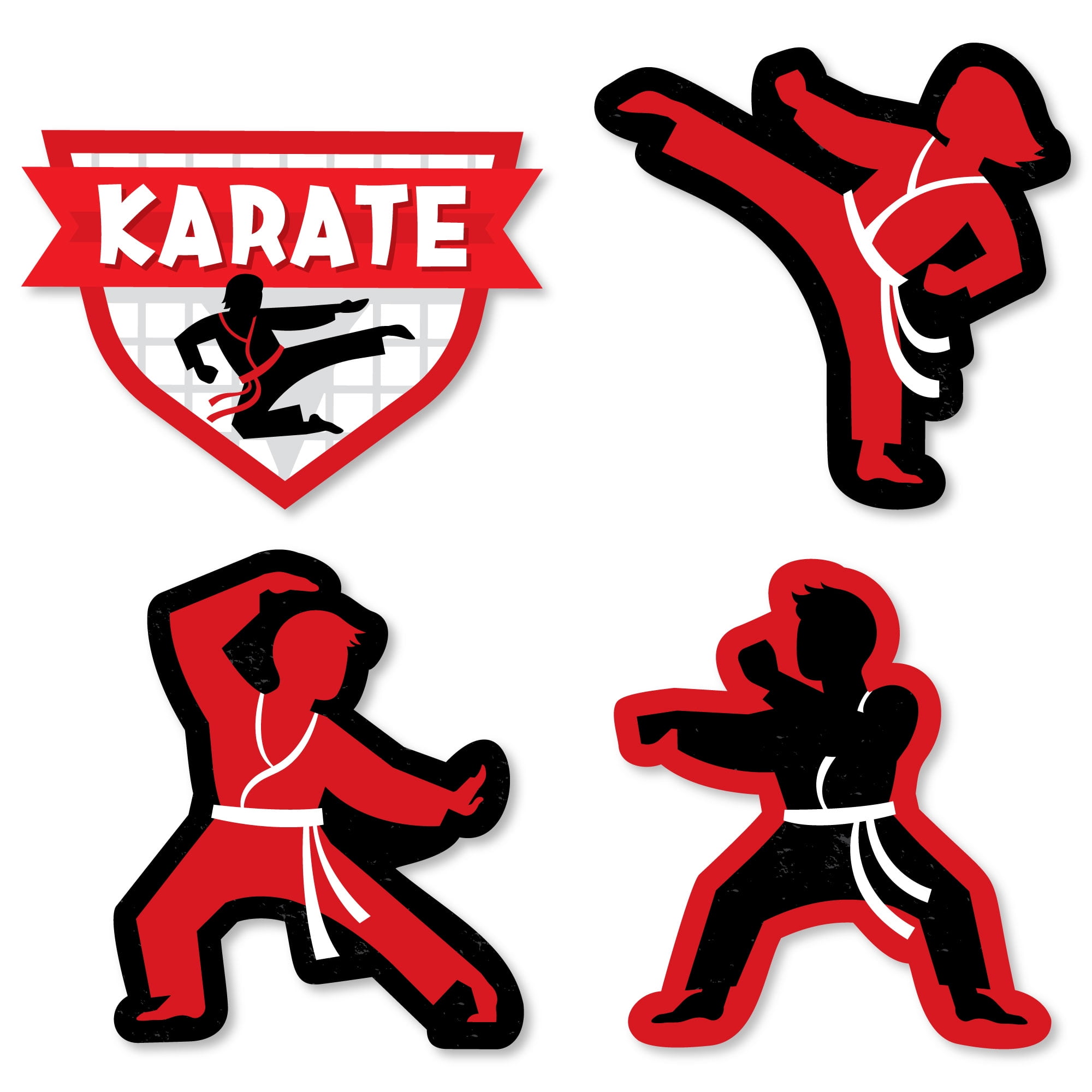 Big Dot of Happiness Karate Master - DIY Shaped Martial Arts Birthday ...