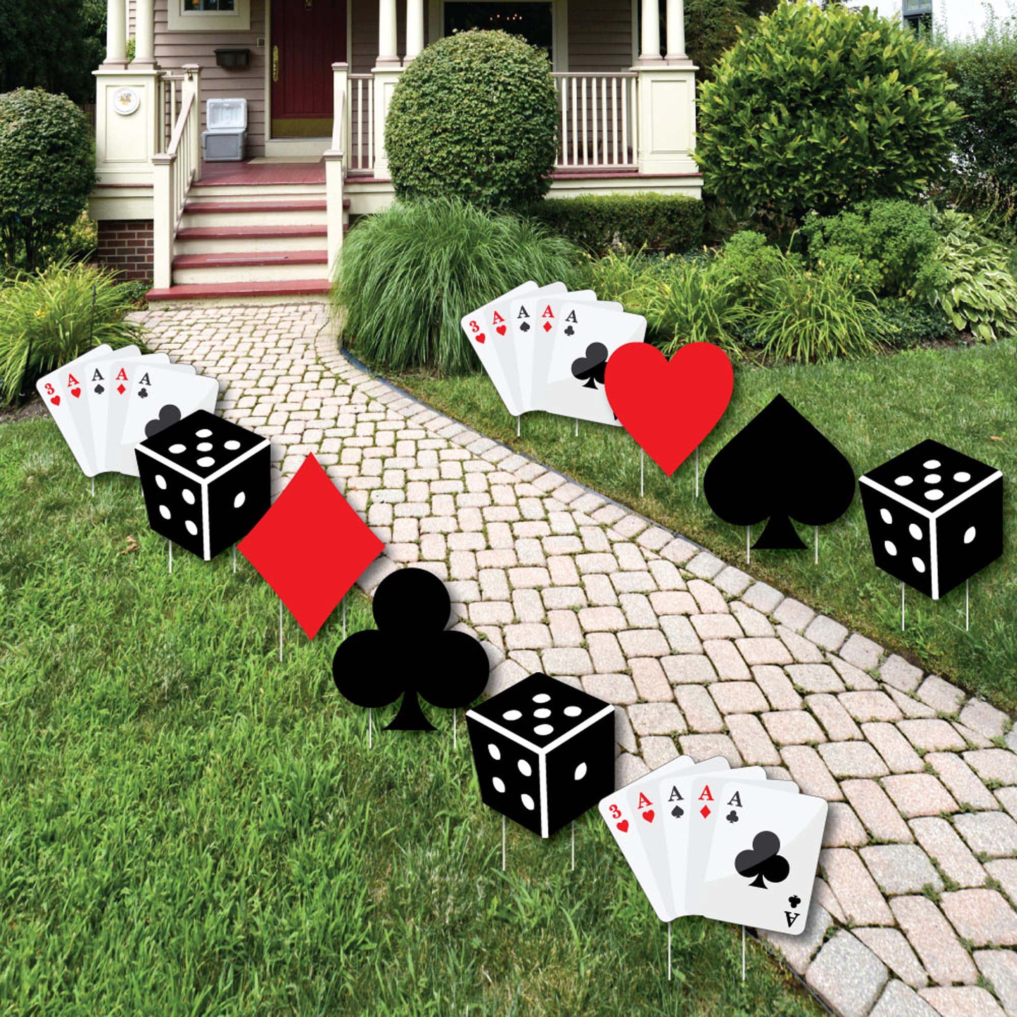 Big Dot of Happiness Las Vegas - Card Suits and Dice Lawn Decorations ...