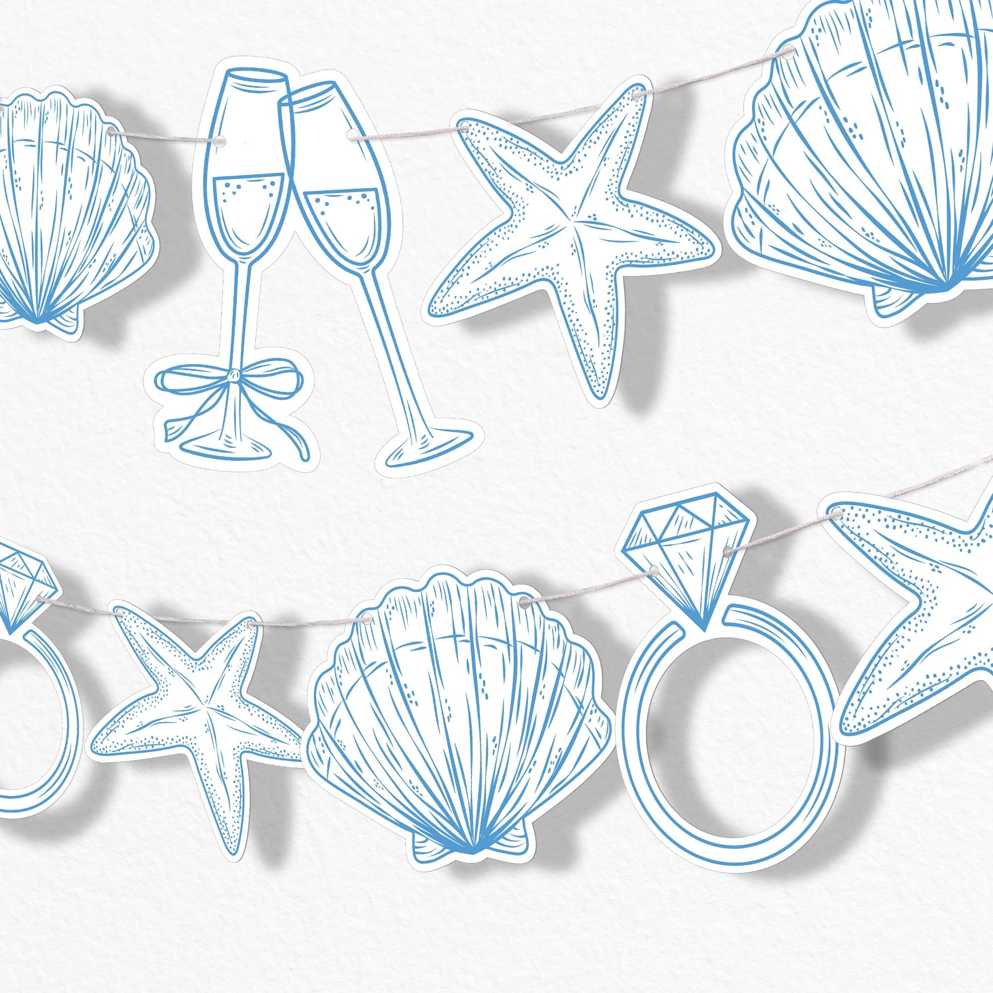 Big Dot of Happiness Last Toast on the Coast Banner, Beach Bridal or ...