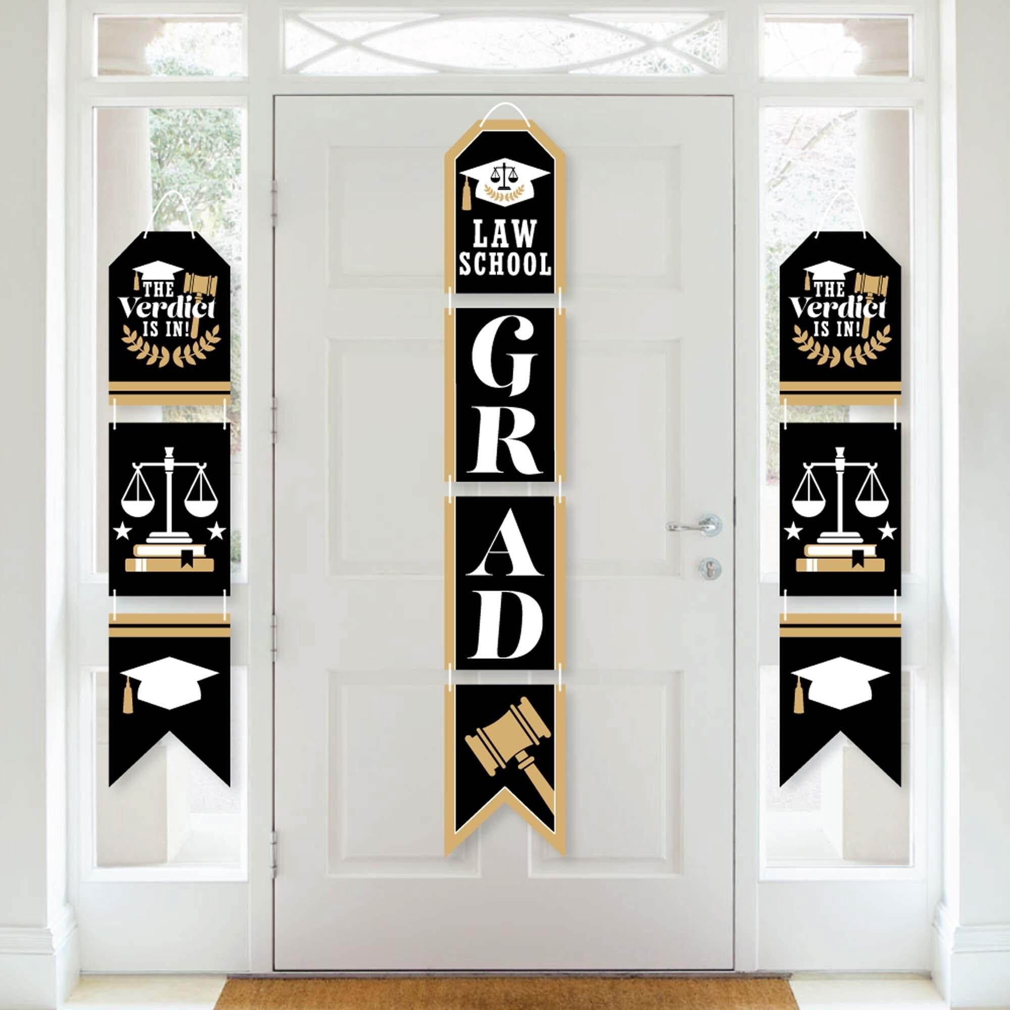 Big Dot of Happiness Law School Grad - Hanging Vertical Paper Door ...