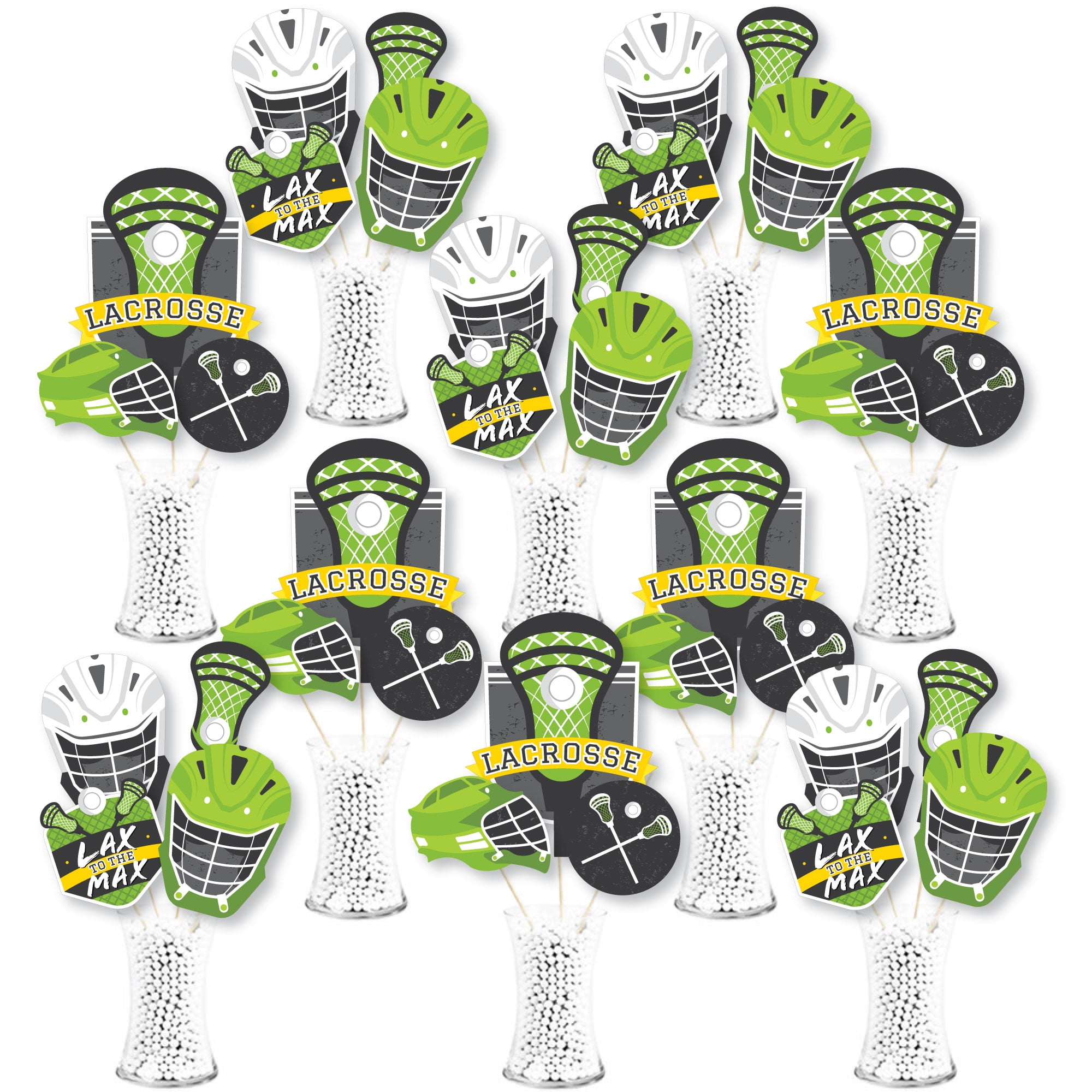 Big Dot of Happiness Lax to the Max Lacrosse Party Centerpiece Sticks ...