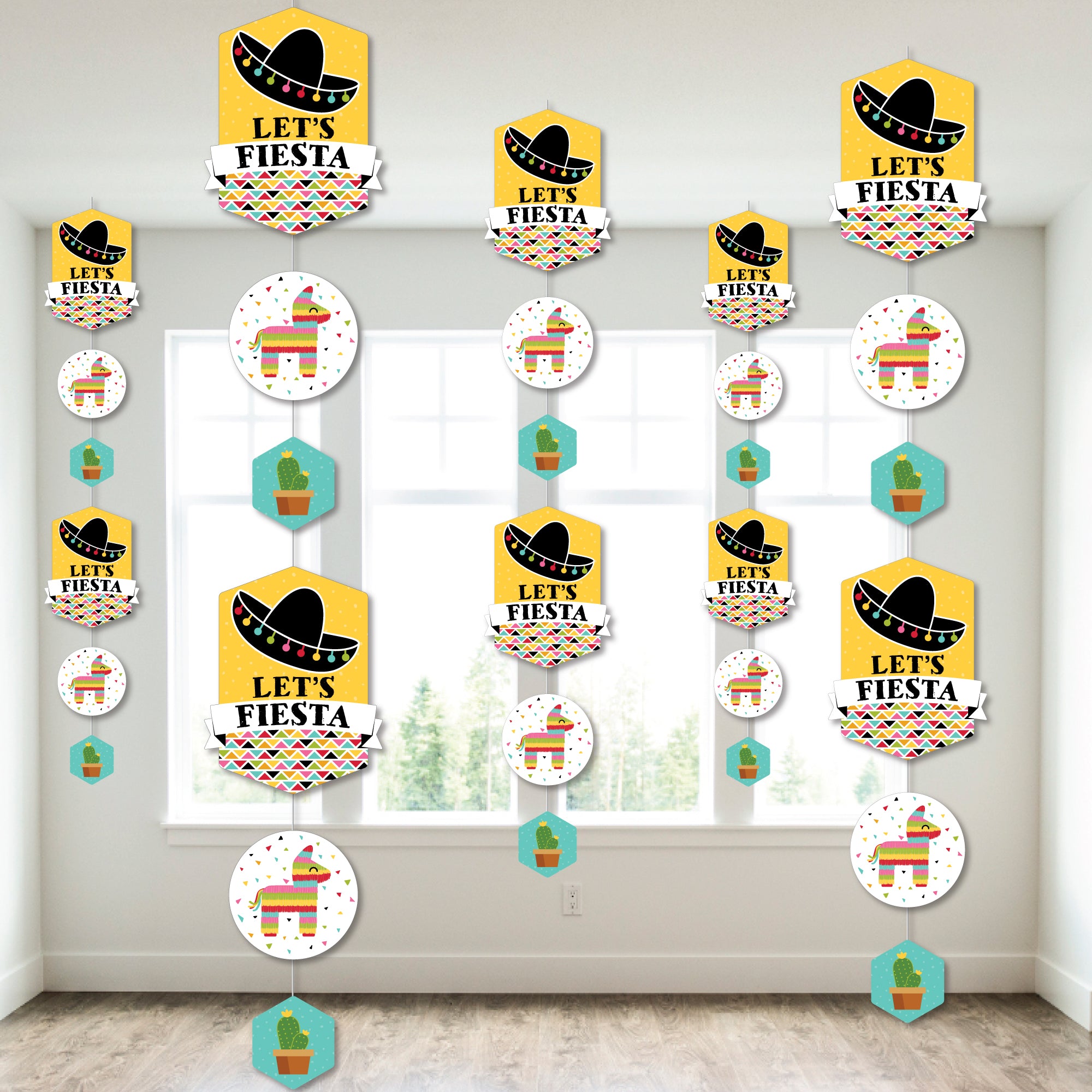 Big Dot of Happiness Let's Fiesta - Fiesta DIY Dangler Backdrop ...