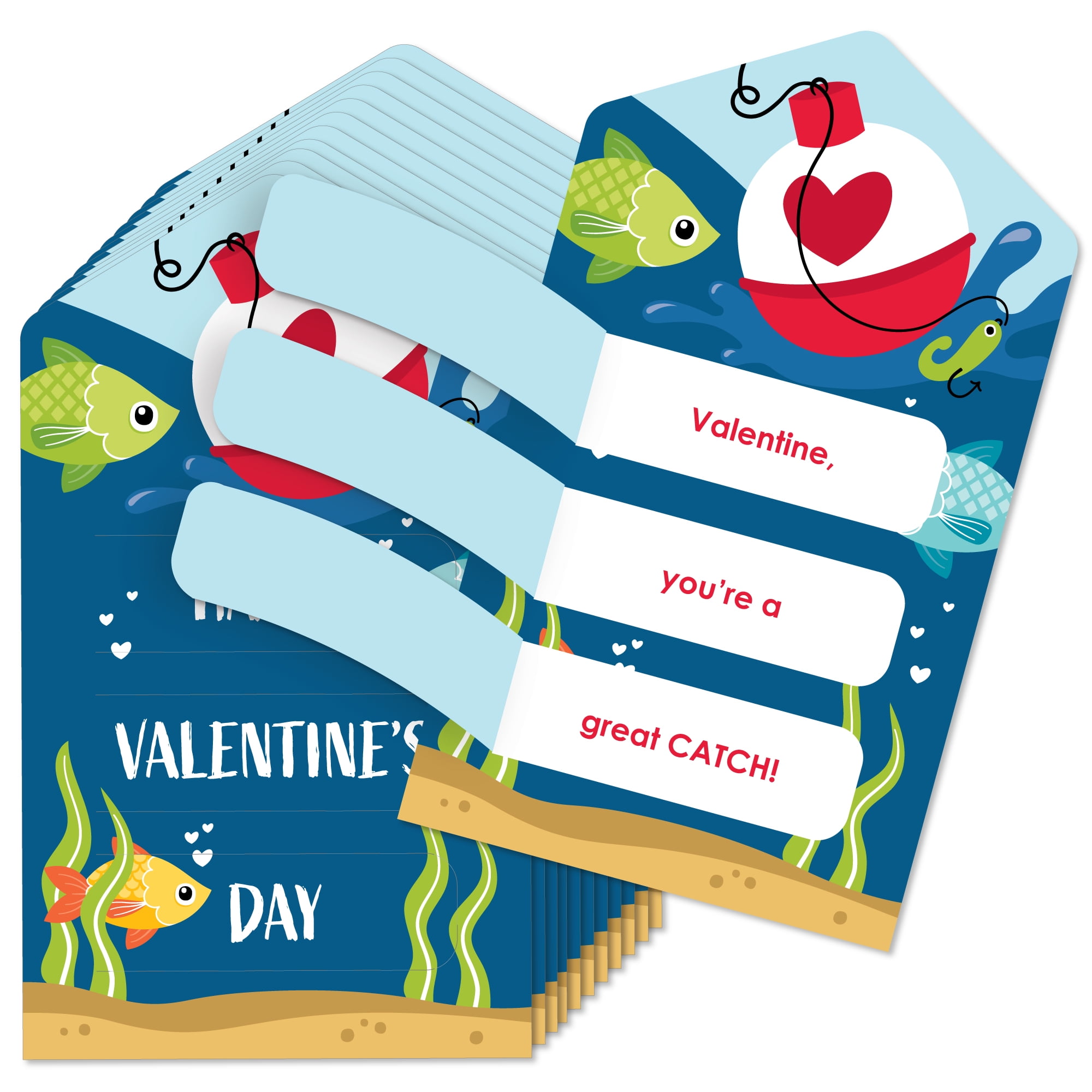 Big Dot of Happiness Let's Go Fishing - Fish Cards for Kids - Happy ...