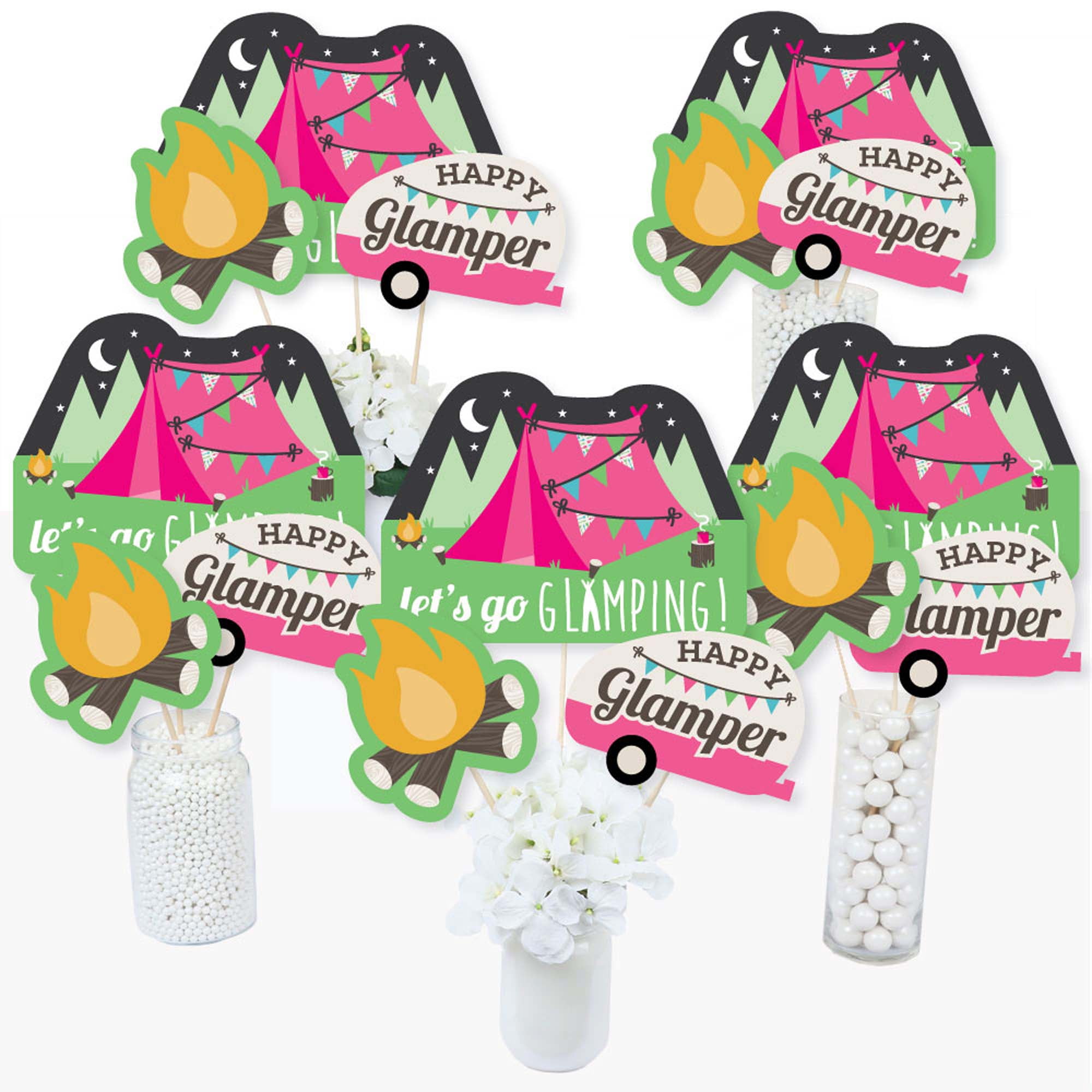 Big Dot of Happiness Let's Go Glamping - Camp Glamp Party or Birthday ...