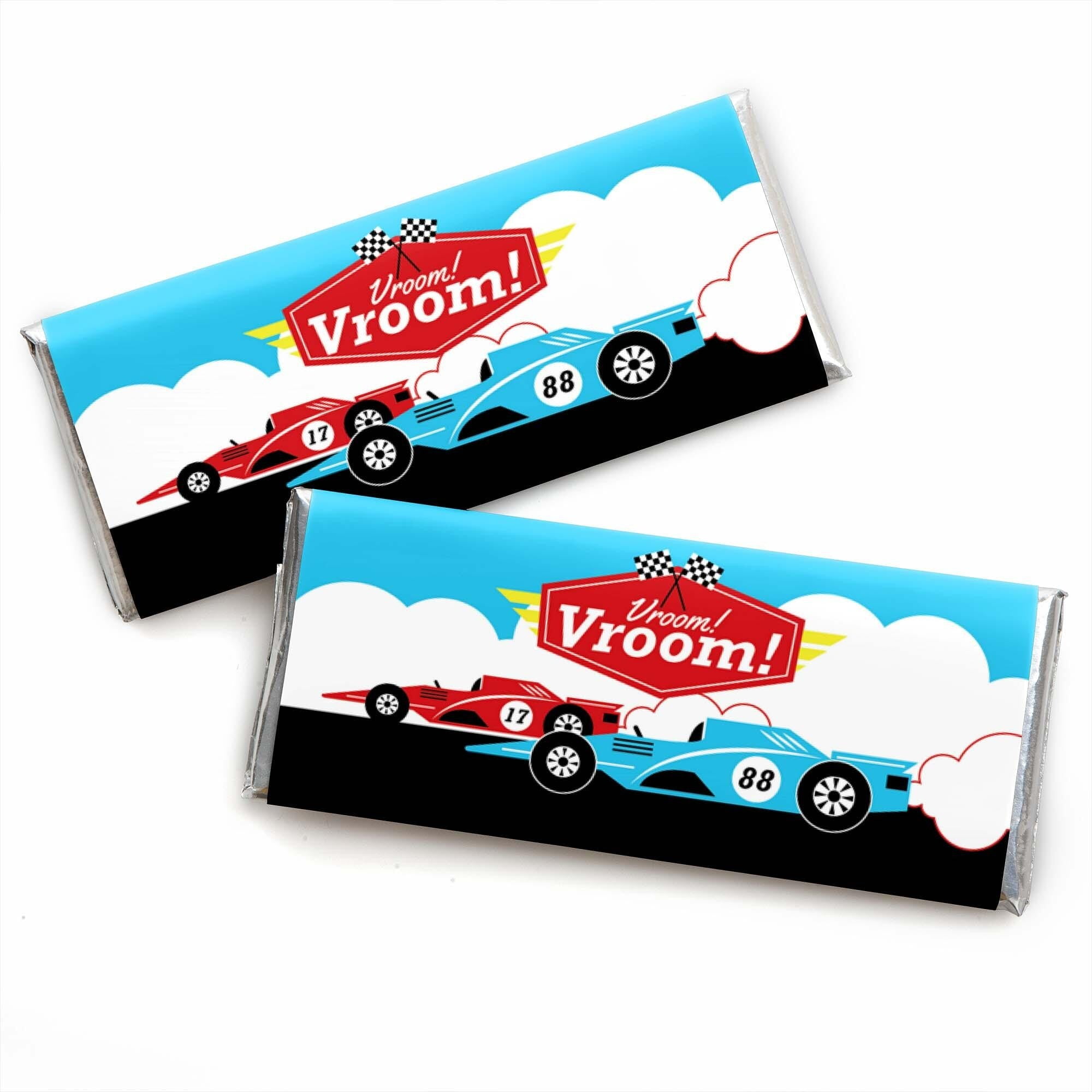 Big Dot of Happiness Let's Go Racing - Racecar - Candy Bar Wrapper Baby ...