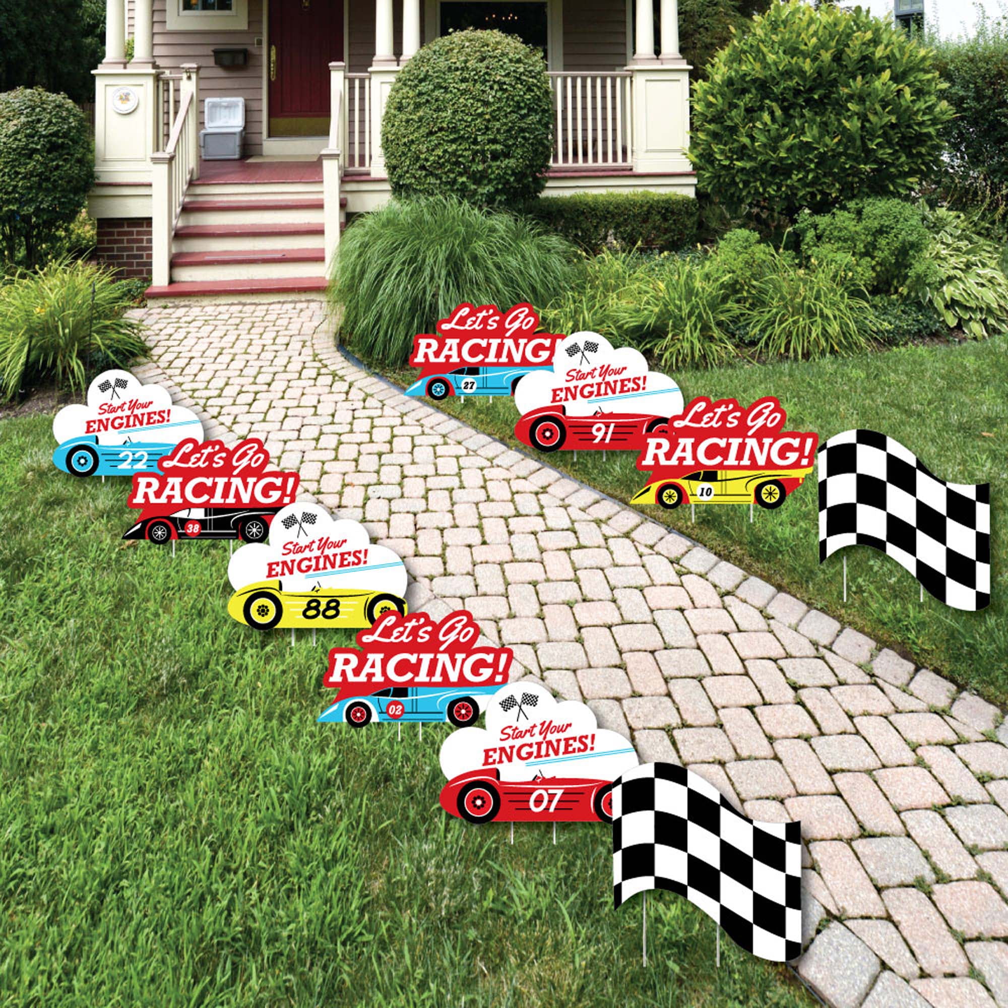 Big Dot of Happiness Let's Go Racing - Racecar - Lawn Decorations ...