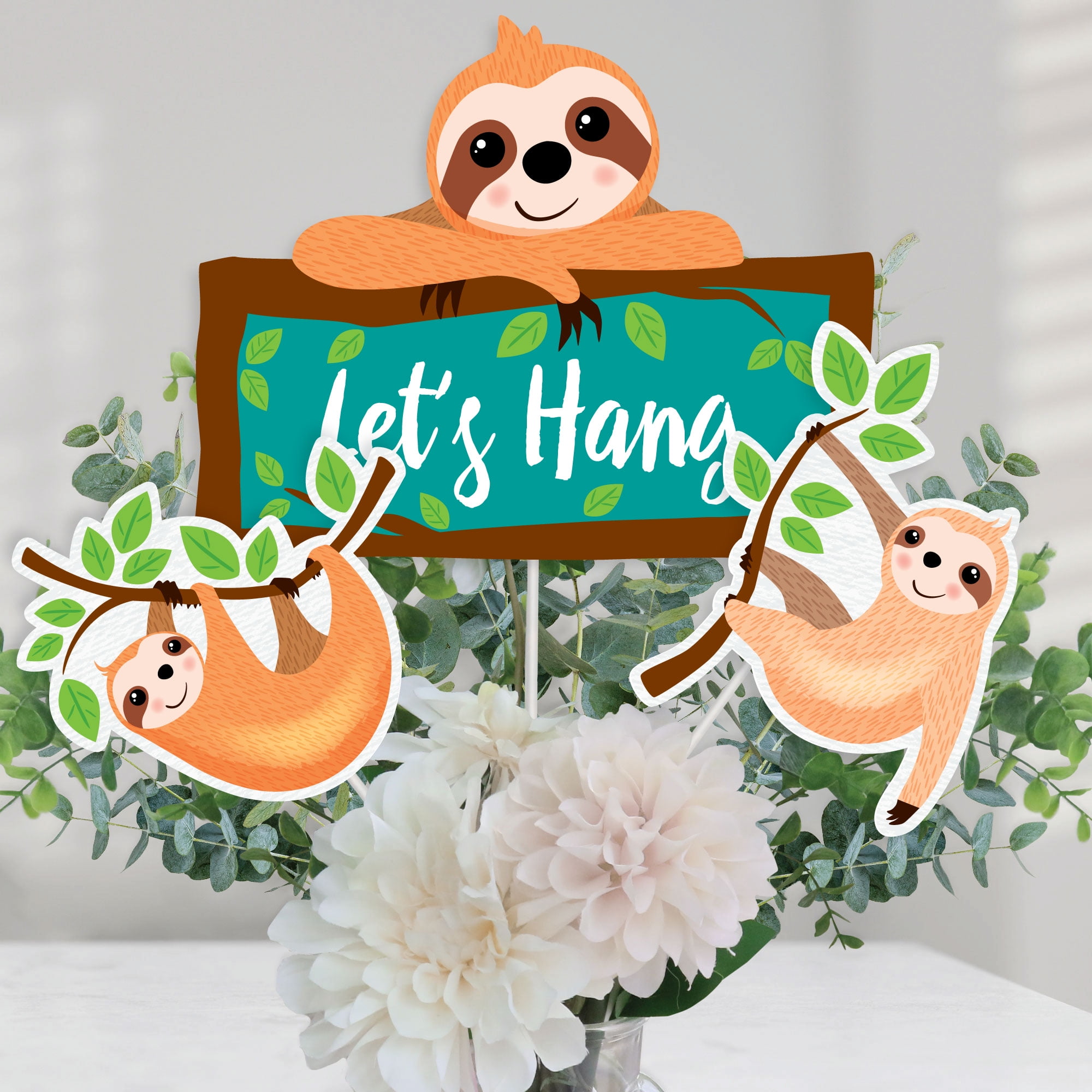 Big Dot of Happiness Let's Hang - Sloth - Baby Shower or Birthday Party ...