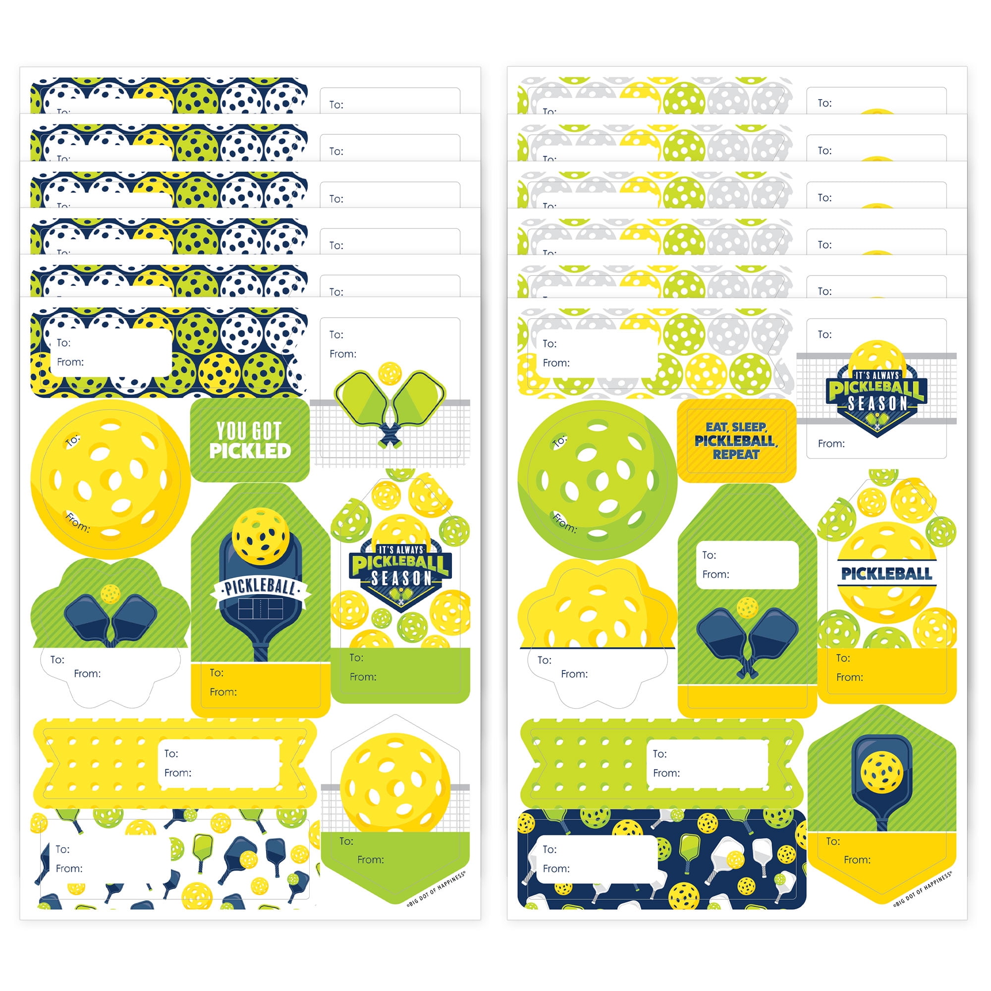 Big Dot of Happiness Let’s Rally - Pickleball Assorted Birthday or ...