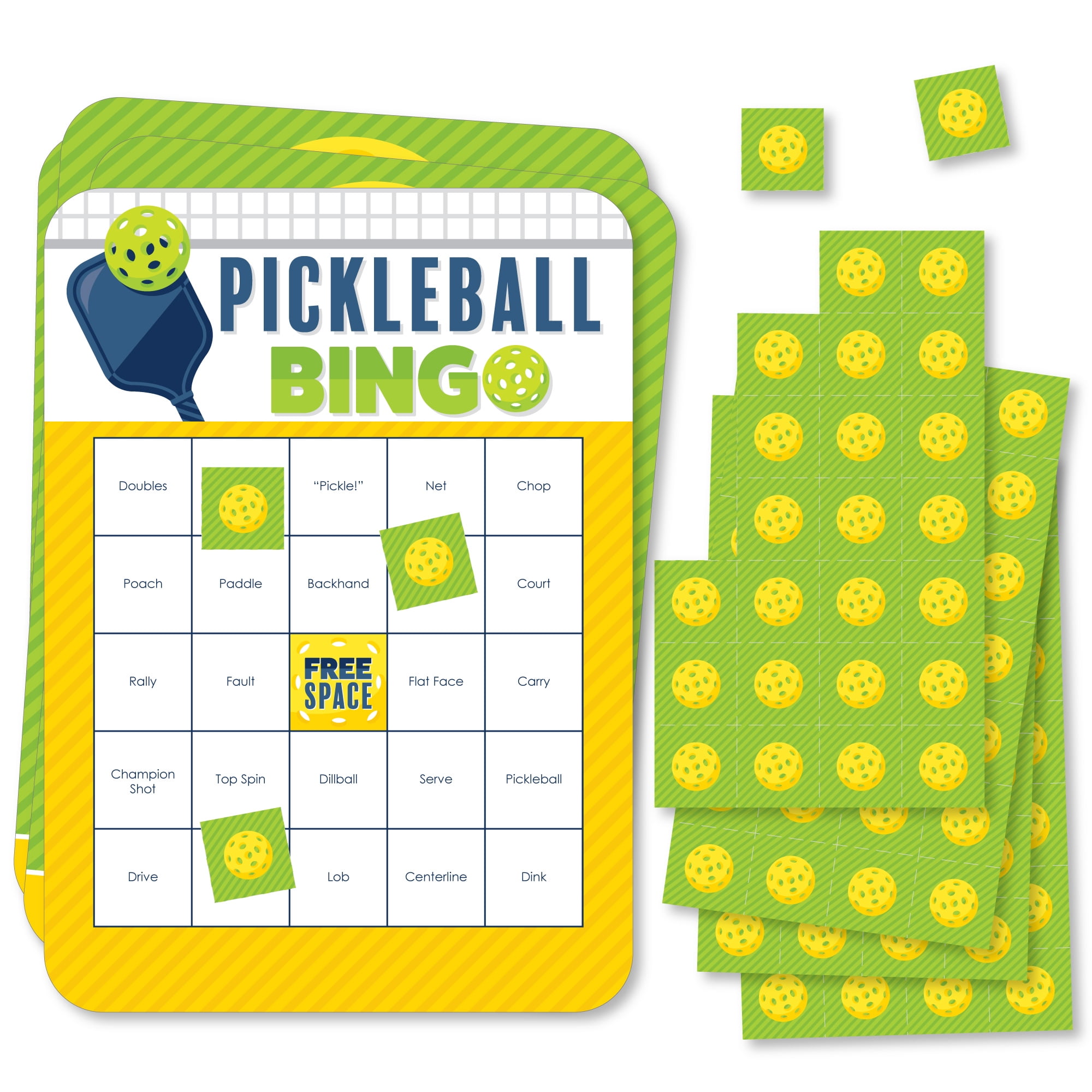 Big Dot of Happiness Let’s Rally - Pickleball - Bingo Cards and Markers ...