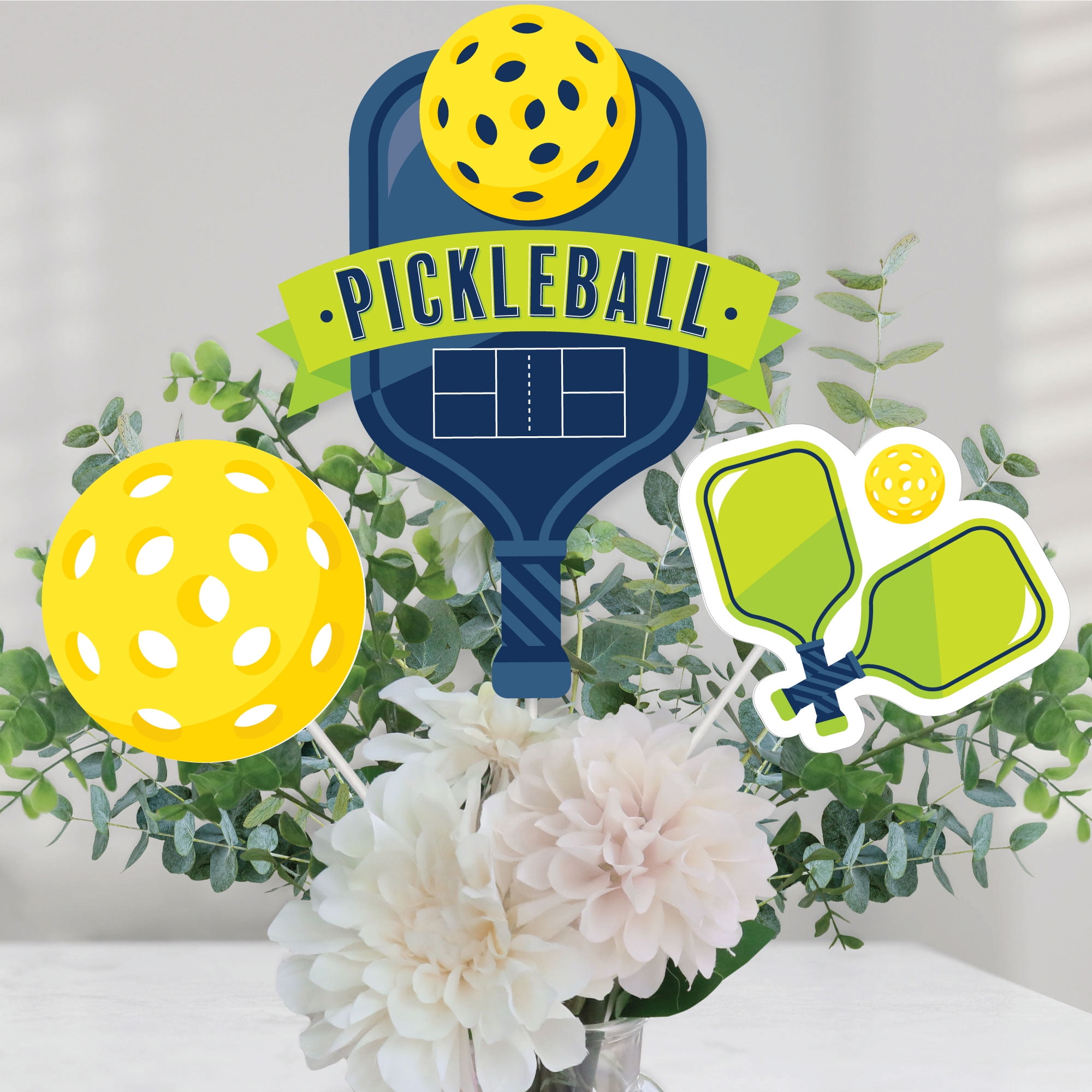 Big Dot of Happiness Let’s Rally - Pickleball Party Centerpiece Sticks ...