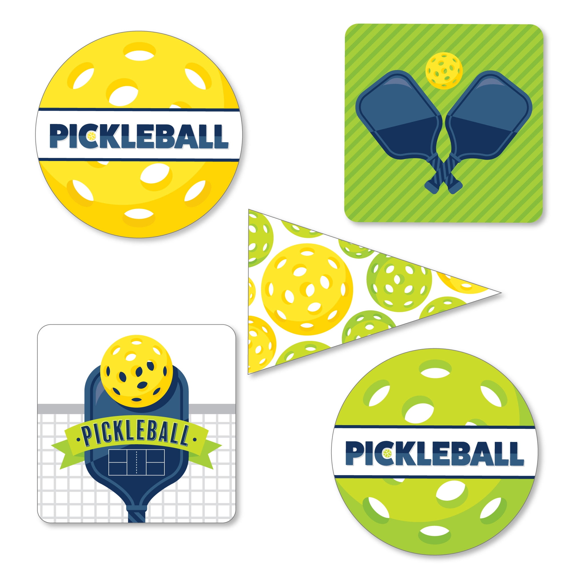 Big Dot of Happiness Let’s Rally - Pickleball - DIY Shaped Birthday or ...