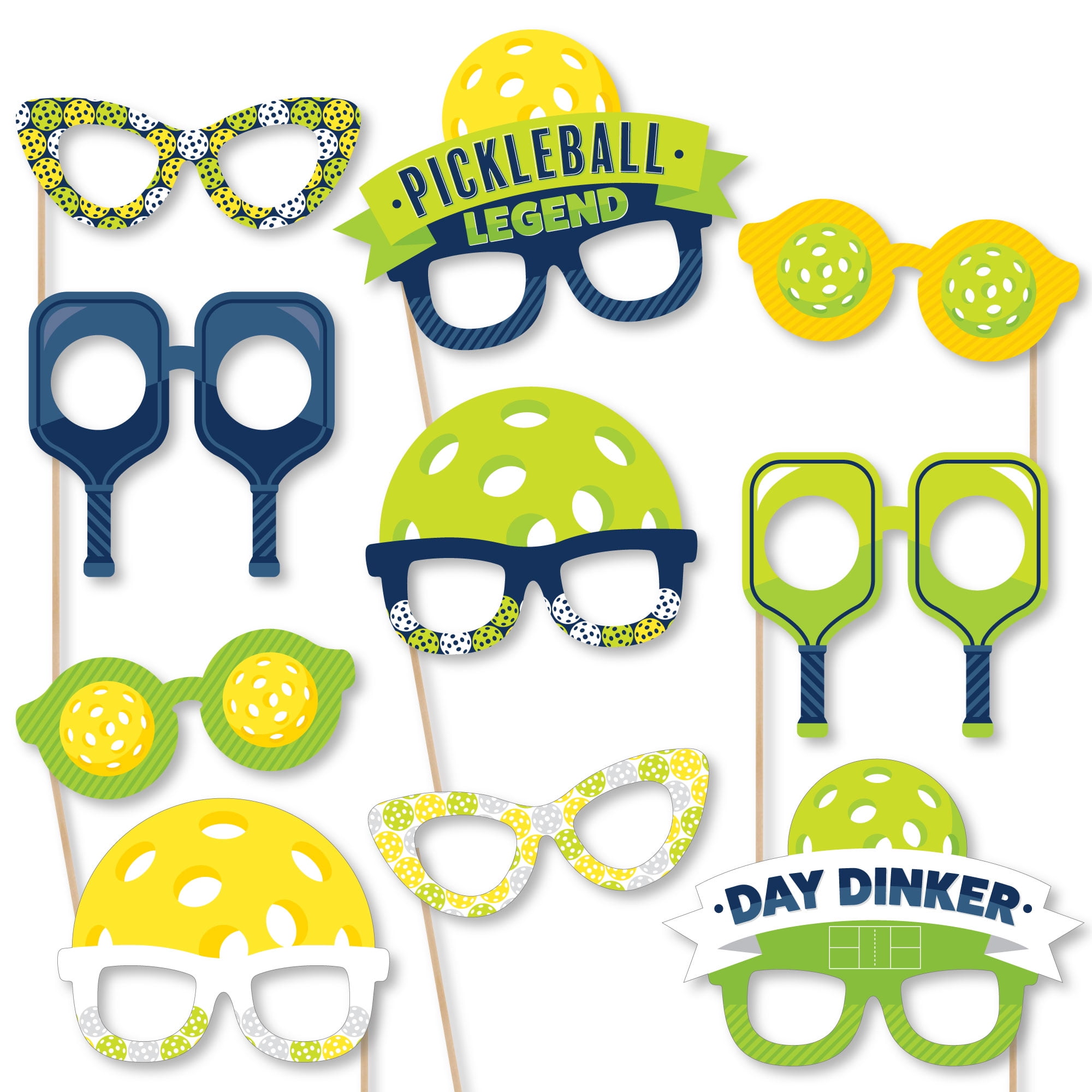 Big Dot of Happiness Let’s Rally - Pickleball Glasses - Paper Card ...