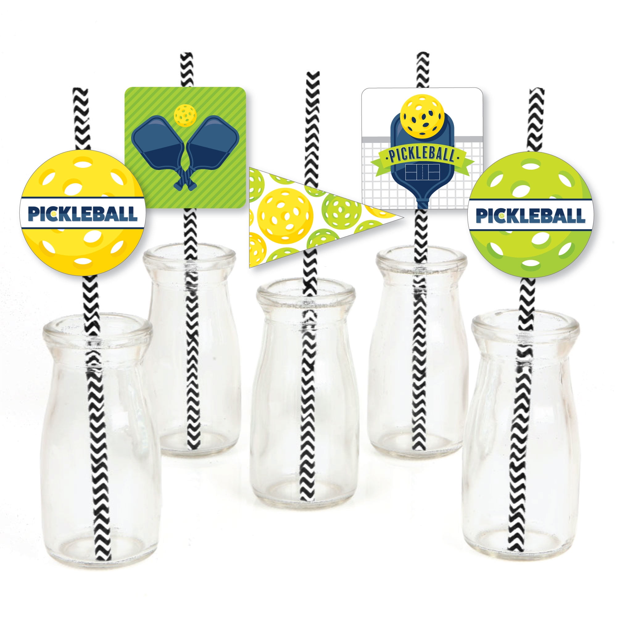Big Dot of Happiness Let’s Rally - Pickleball - Paper Straw Decor ...