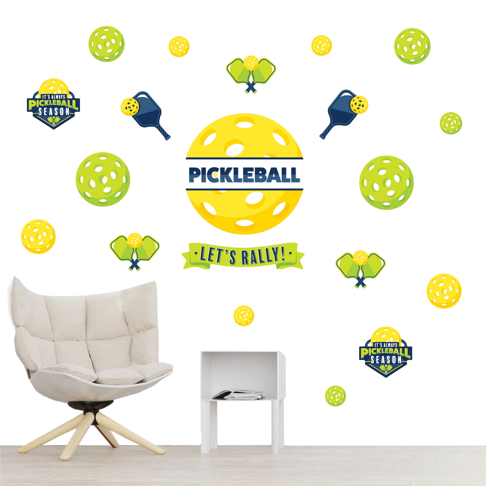 Big Dot of Happiness Let's Rally - Pickleball - Peel and Stick Sports ...