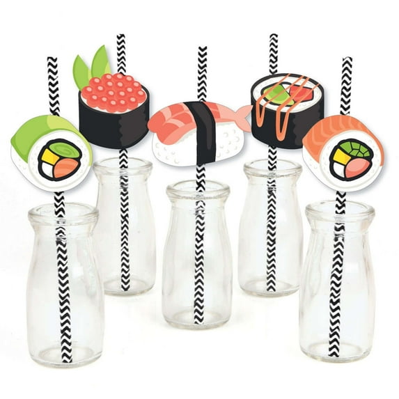 Big Dot of Happiness Let's Roll - Sushi - Paper Straw Decor - Japanese ...