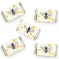 Big Dot of Happiness Little Bumblebee - Mini Candy Bar Wrapper Stickers ...