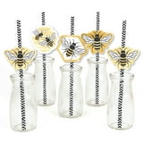 Big Dot of Happiness Little Bumblebee - Paper Straw Decor - Bee Baby ...