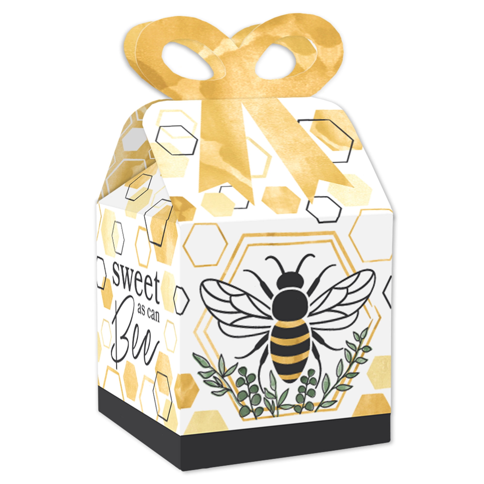 Big Dot of Happiness Little Bumblebee - Square Favor Gift Boxes - Bee Baby Shower or Birthday ...