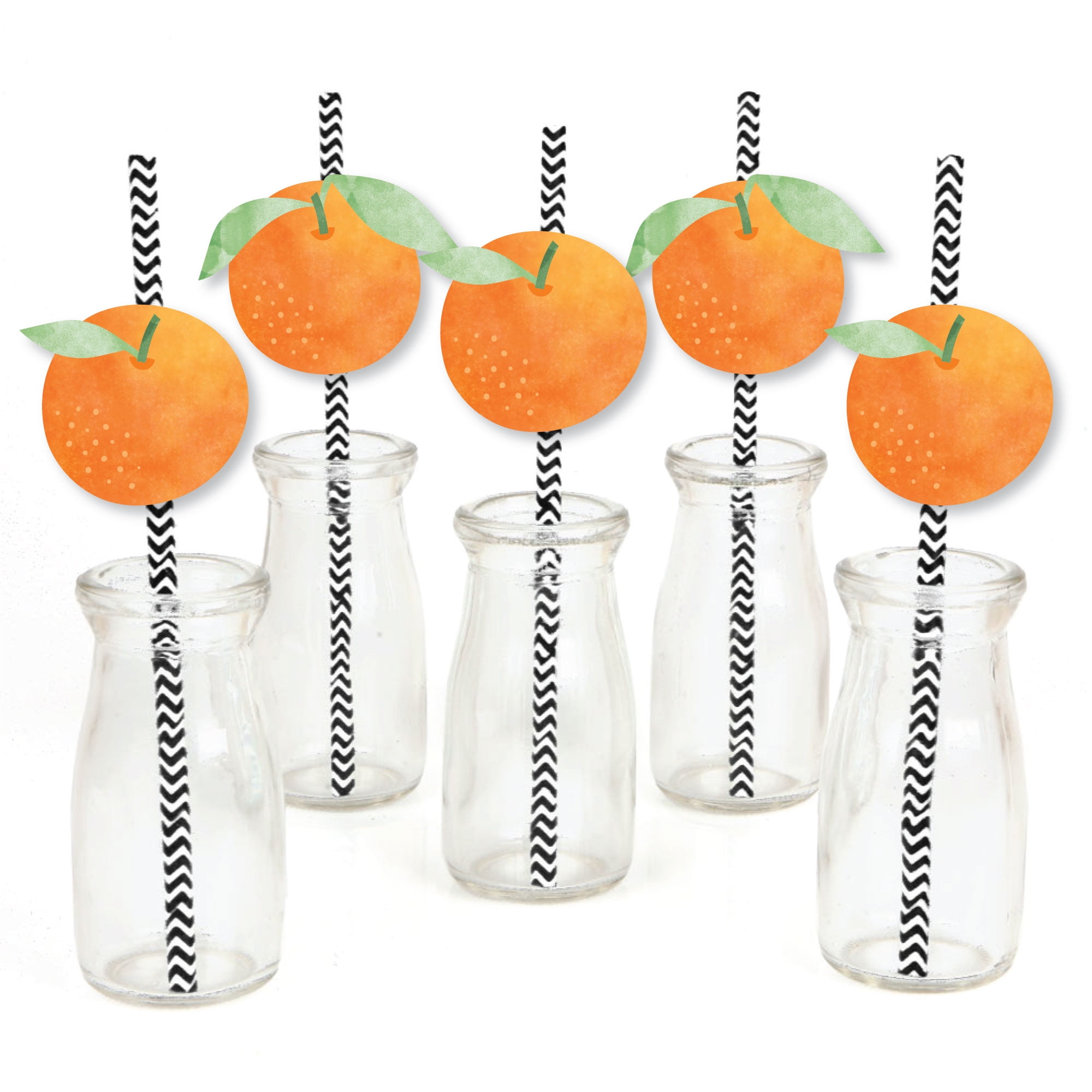 Big Dot of Happiness Little Cutie Clementine - Paper Straw Decor ...